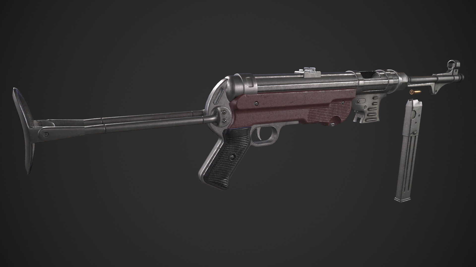 MP40 Submachine Gun - 3D Model by yn-delmund