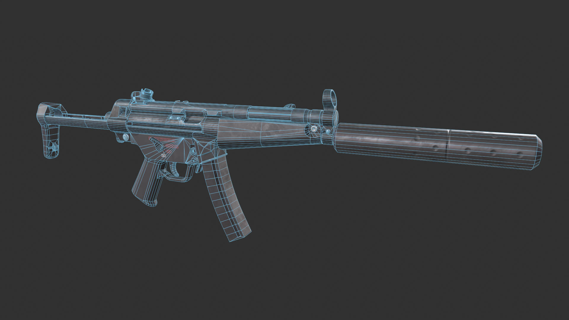 MP5 Submachine Gun - 3D Model by yn-delmund
