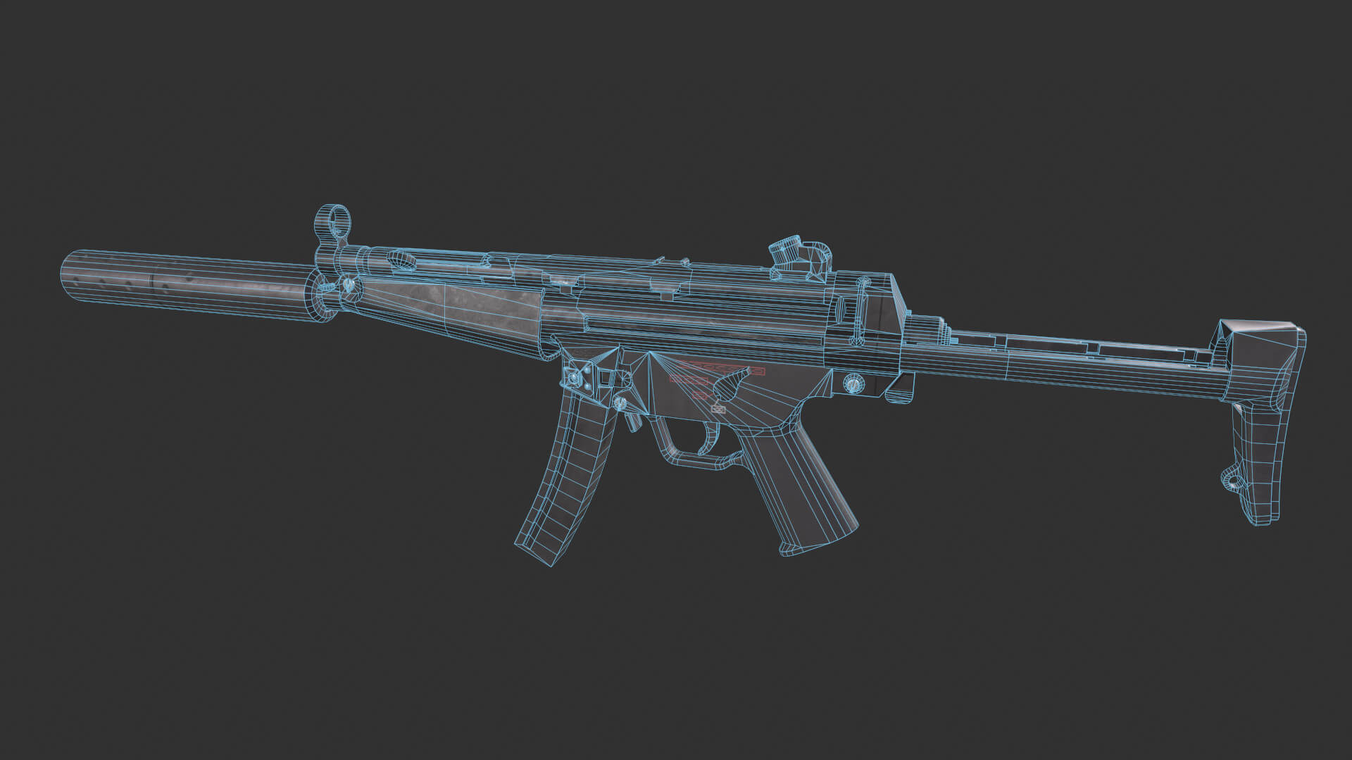 MP5 Submachine Gun - 3D Model by yn-delmund