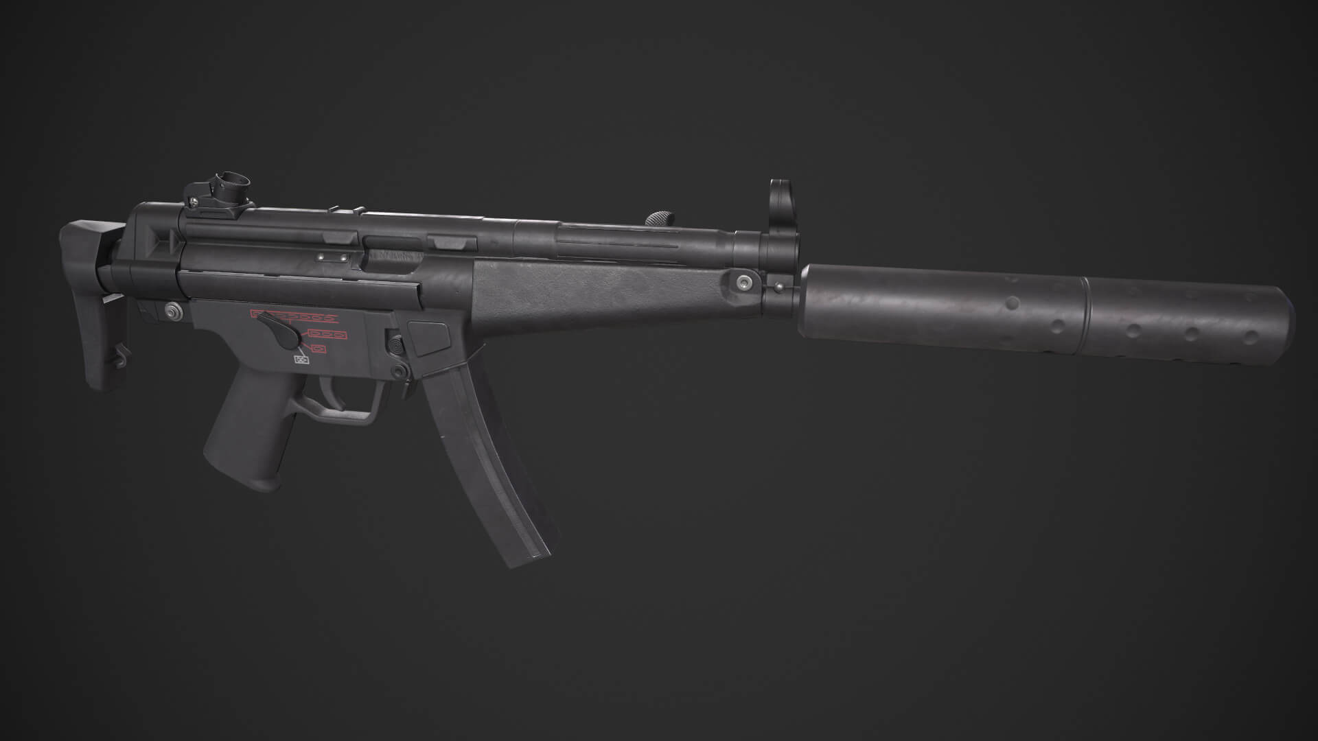 MP5 Submachine Gun - 3D Model by yn-delmund