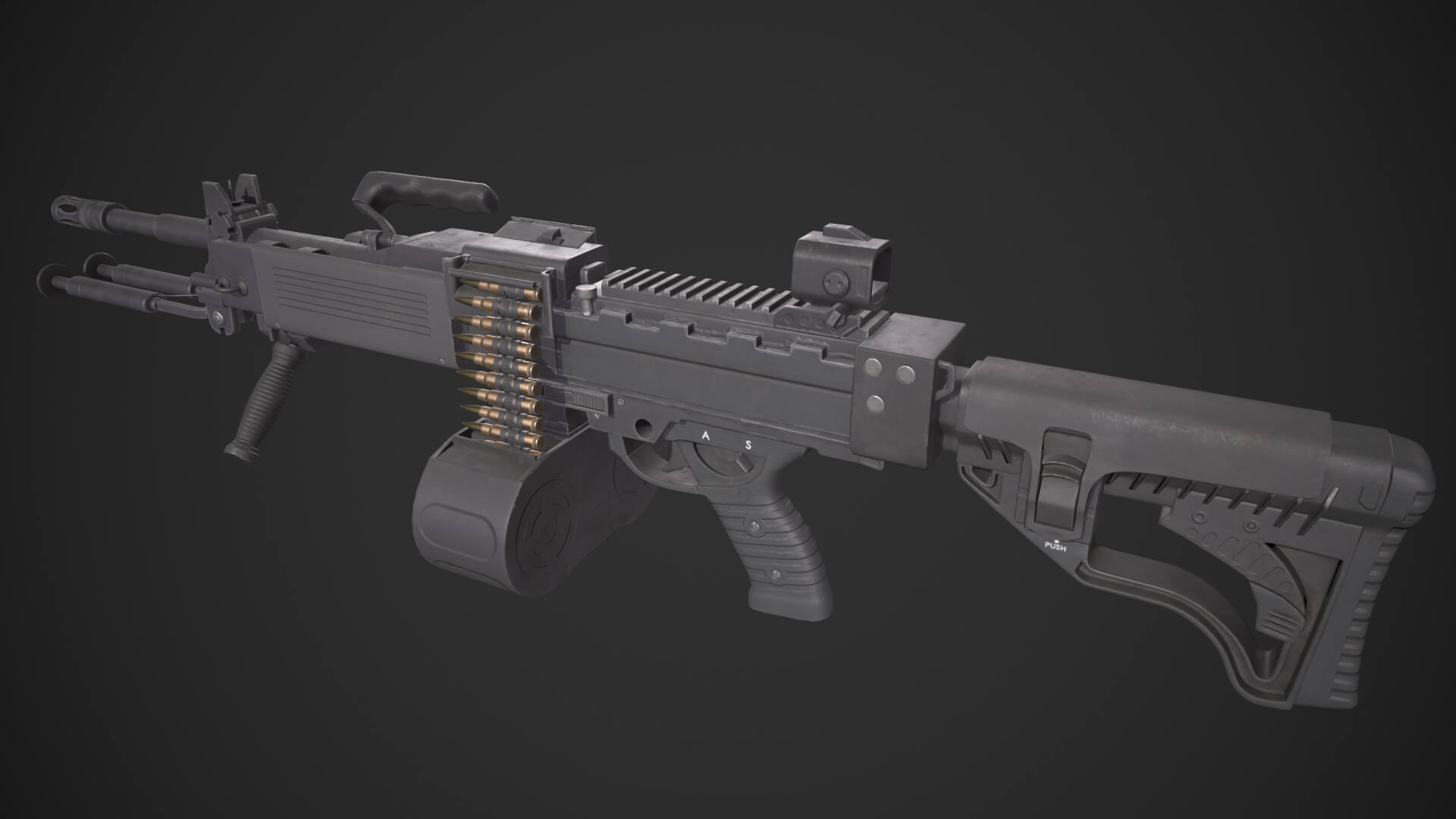 Negev NG7 Light Machine Gun - 3D Model by yn-delmund