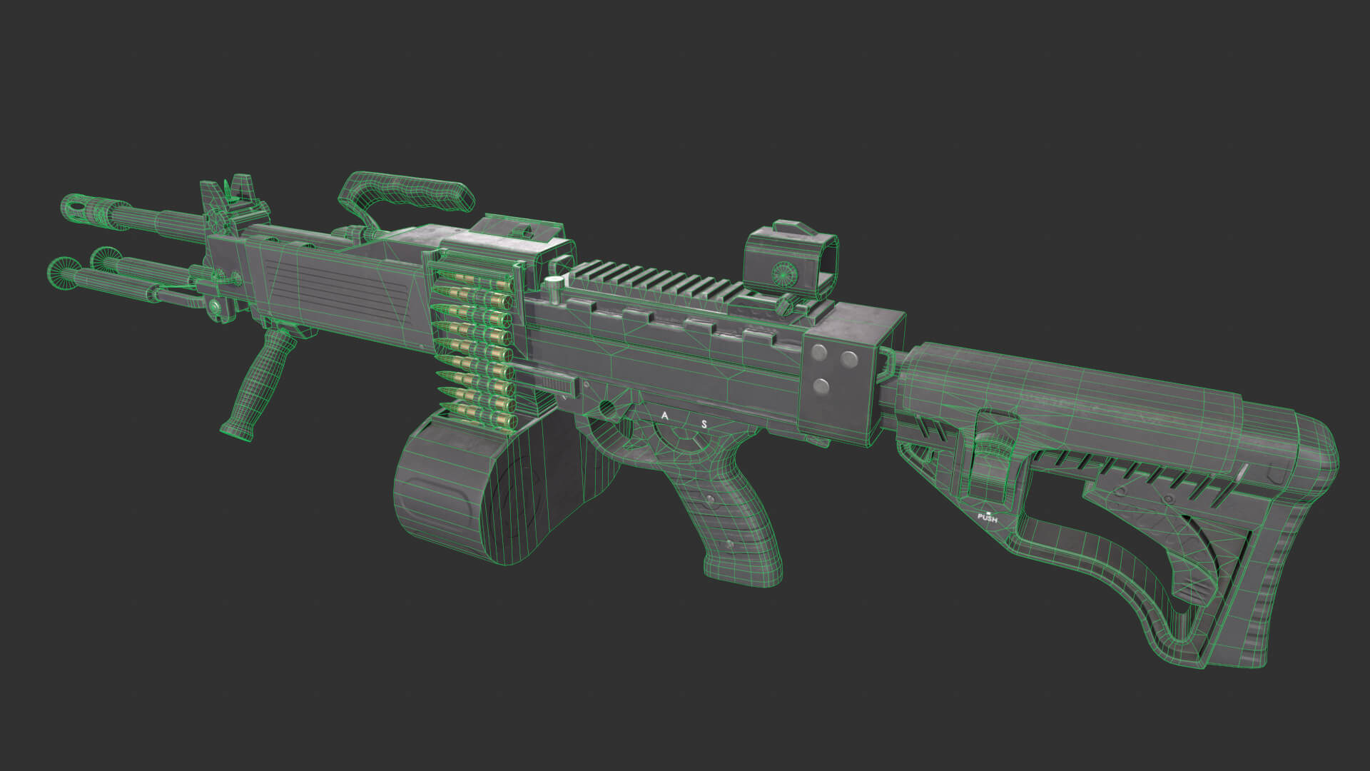 Negev NG7 Light Machine Gun - 3D Model by yn-delmund