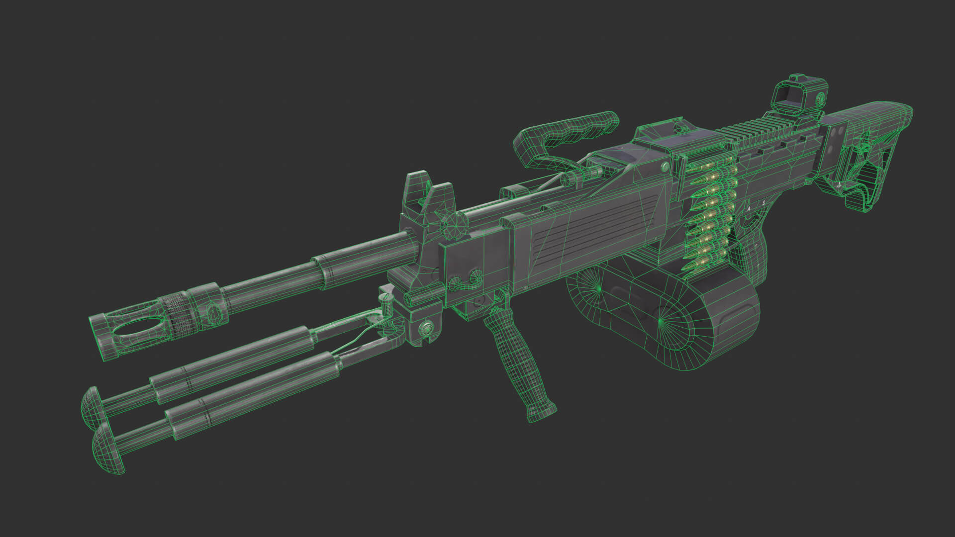 Negev NG7 Light Machine Gun - 3D Model by yn-delmund