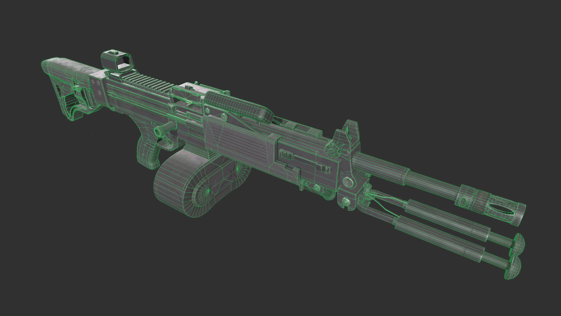 Negev NG7 Light Machine Gun - 3D Model by yn-delmund