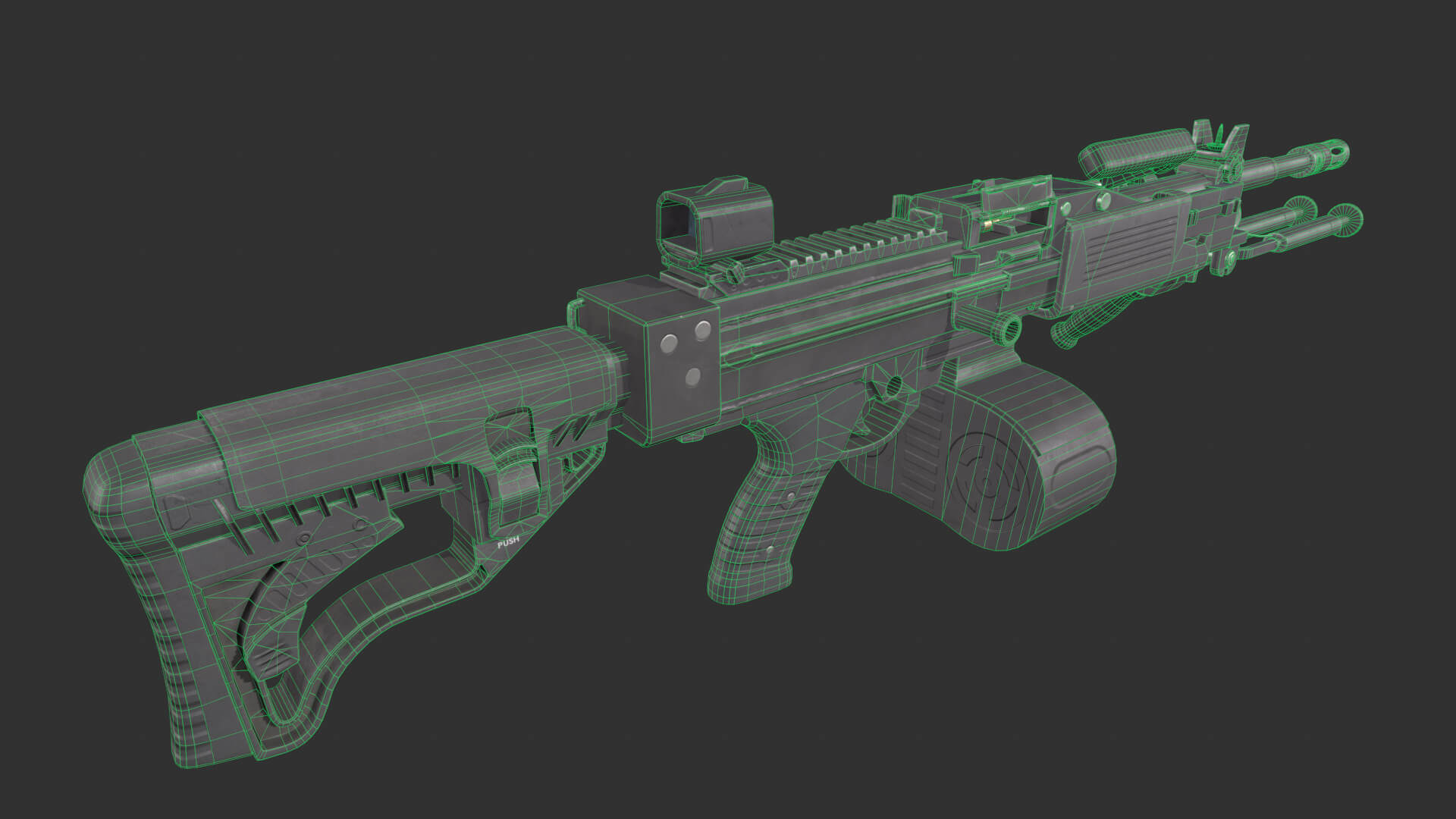 Negev NG7 Light Machine Gun - 3D Model by yn-delmund