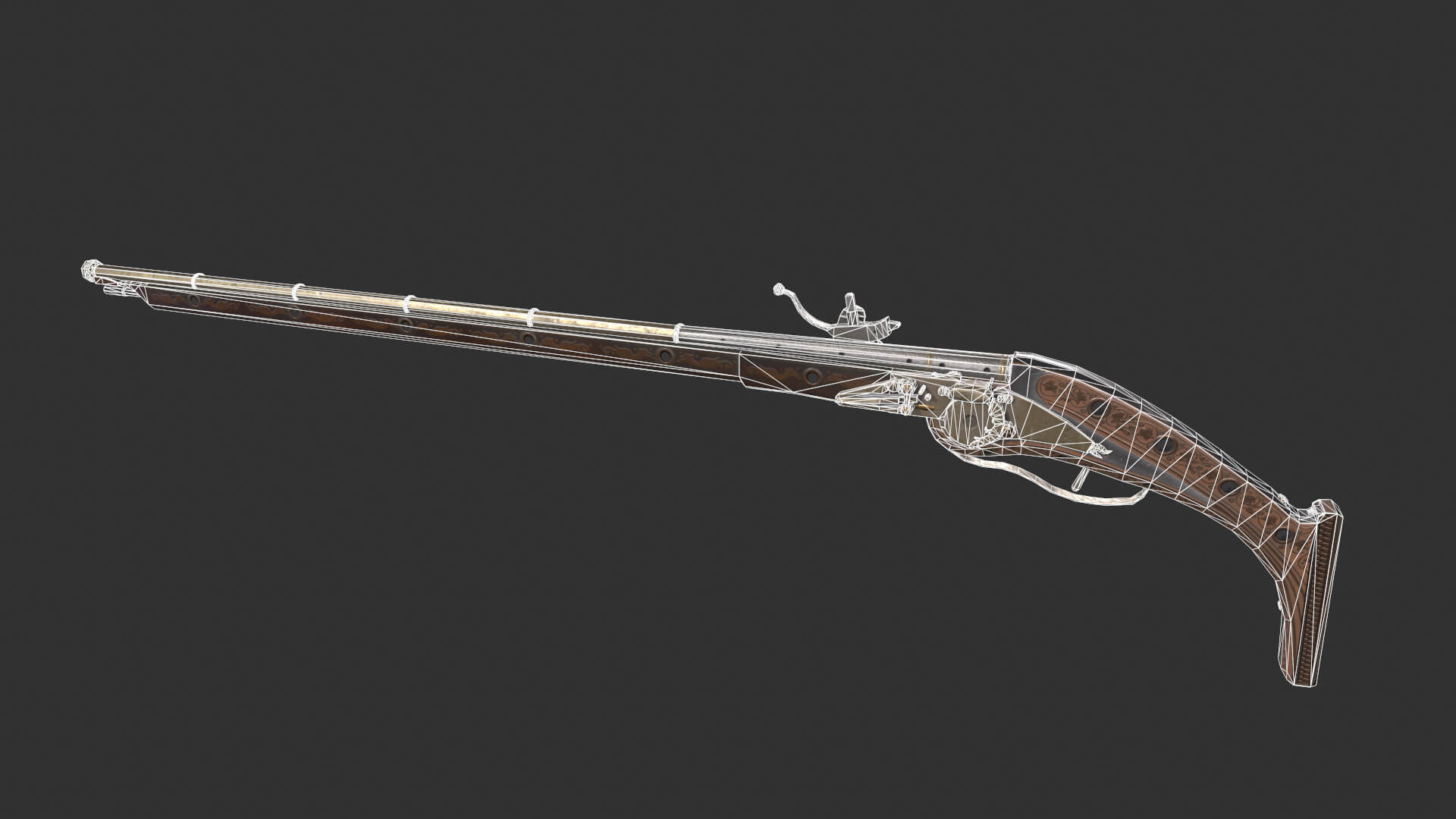 Ornate Musket - 3D Model by yn-delmund