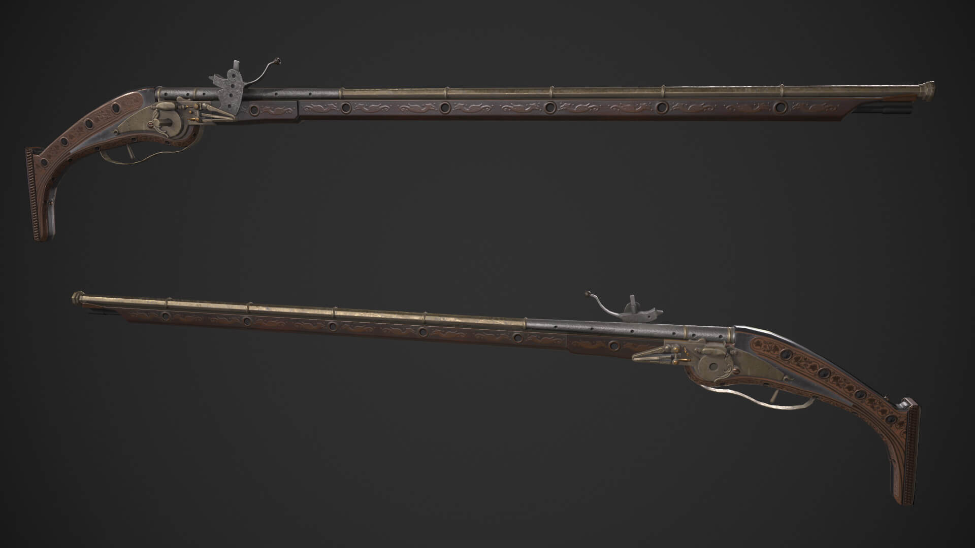 Ornate Musket - 3D Model by yn-delmund