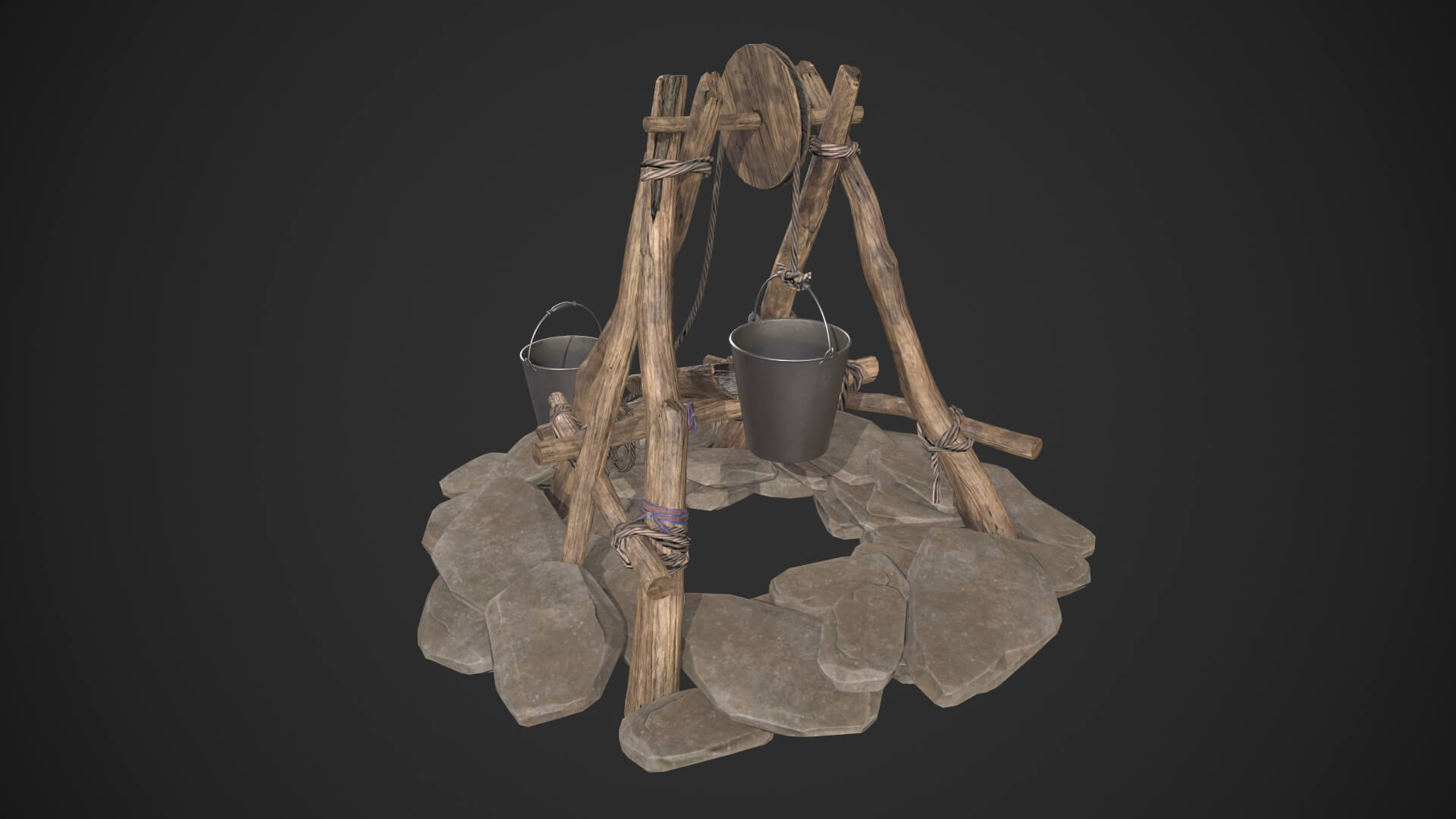 Primitive Makeshift Well - 3D Model by yn-delmund