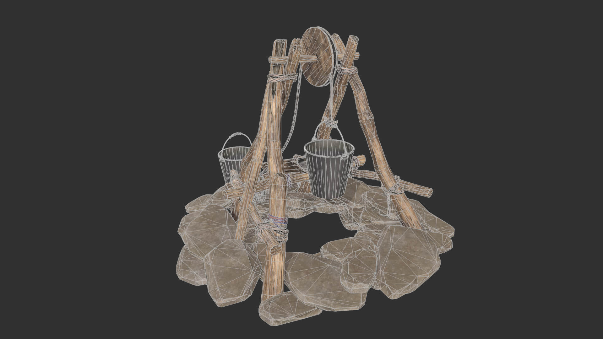 Primitive Makeshift Well - 3D Model by yn-delmund