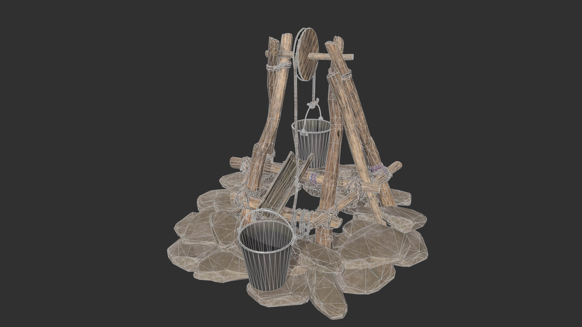 Primitive Makeshift Well - 3D Model by yn-delmund
