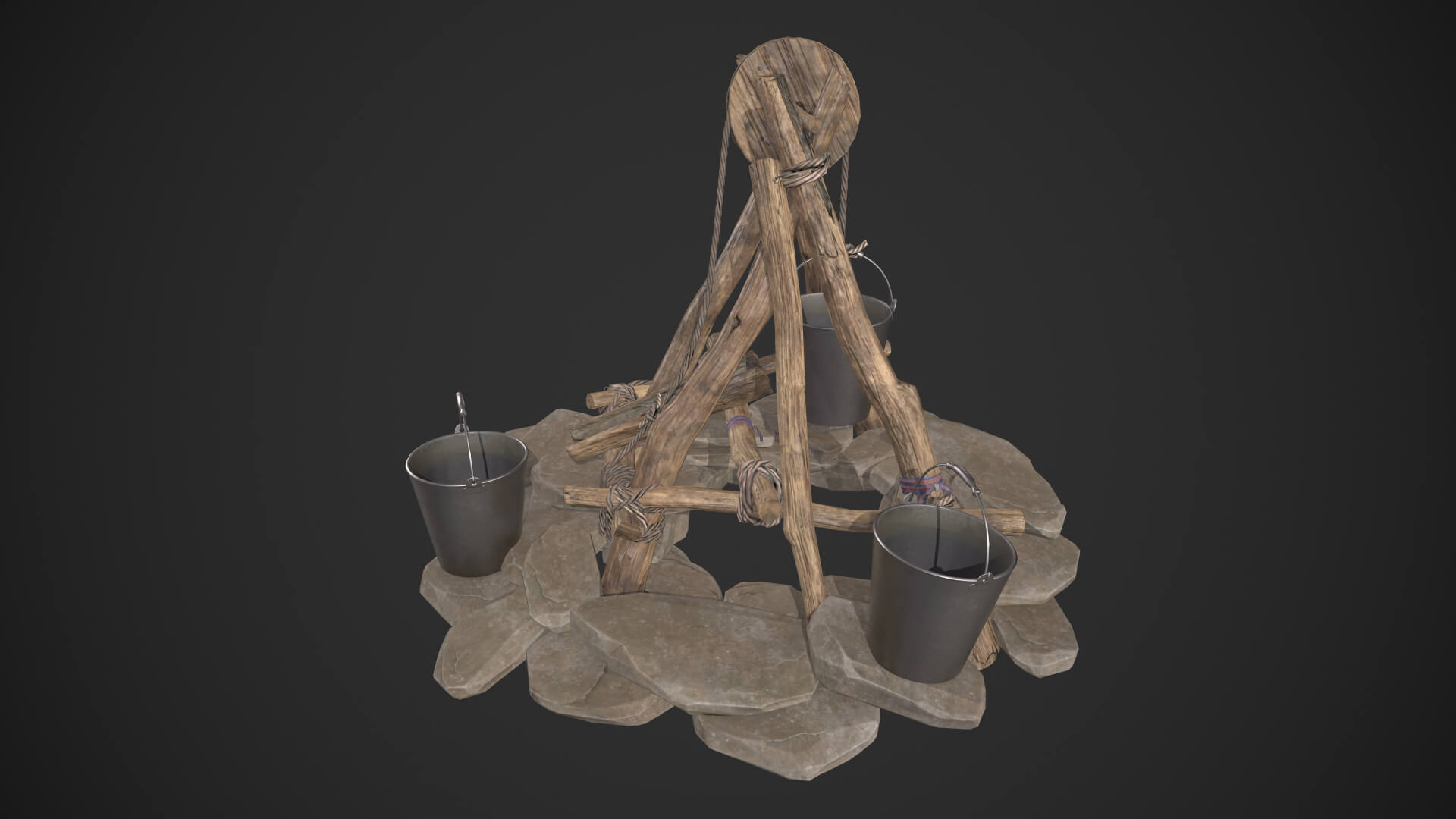 Primitive Makeshift Well - 3D Model by yn-delmund