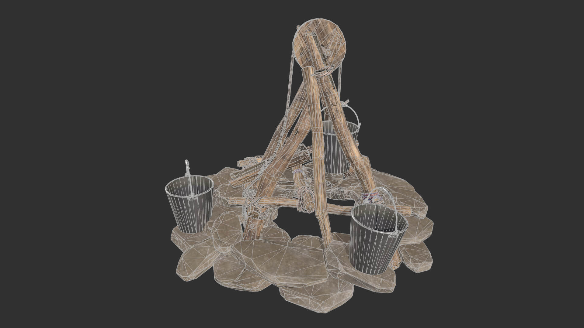 Primitive Makeshift Well - 3D Model by yn-delmund