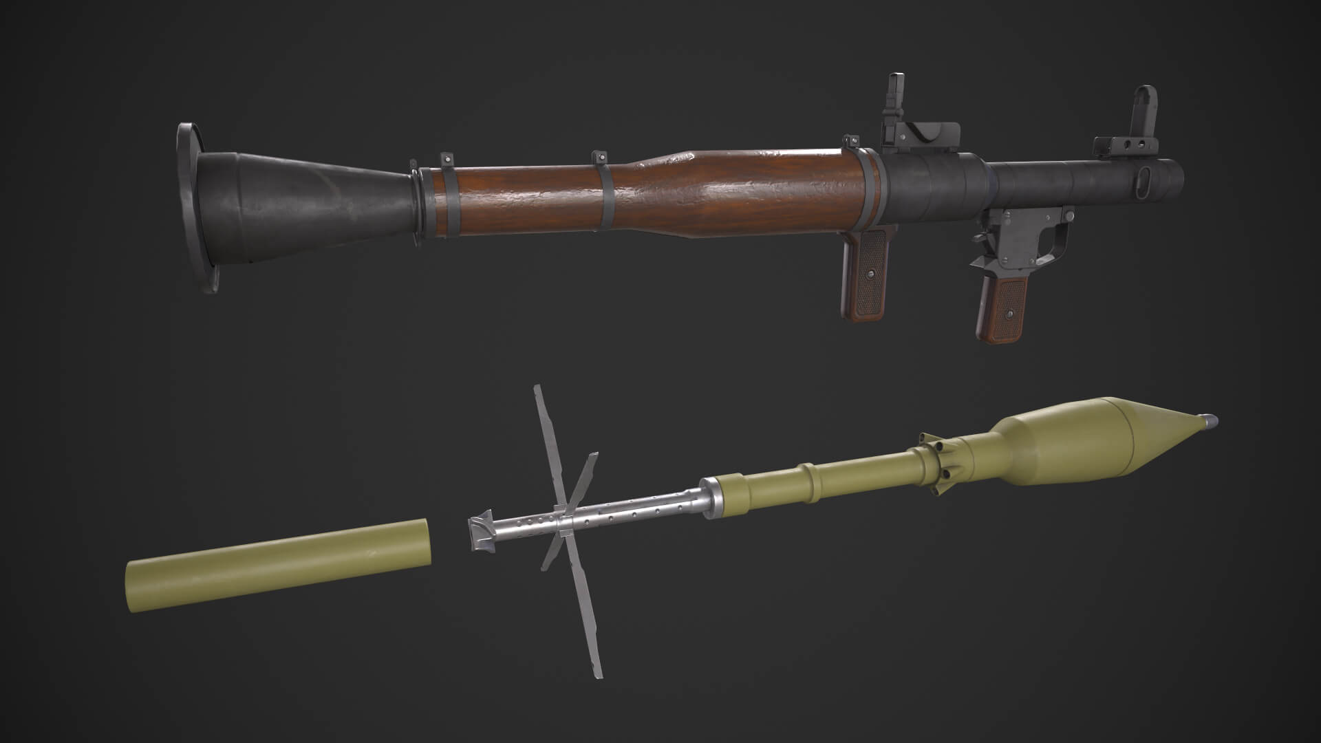 RPG-7 Grenade Launcher 3D Model by yn-delmund