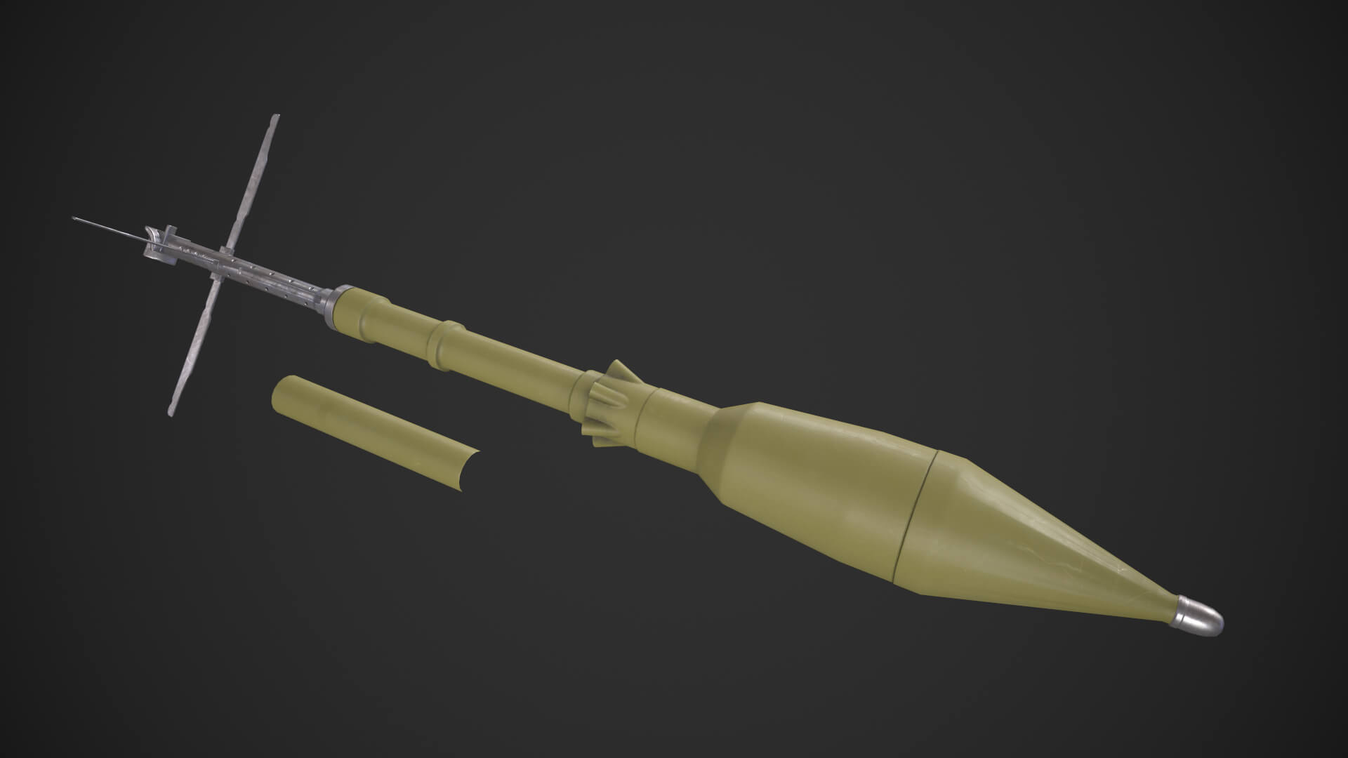 RPG-7 Grenade Launcher 3D Model by yn-delmund