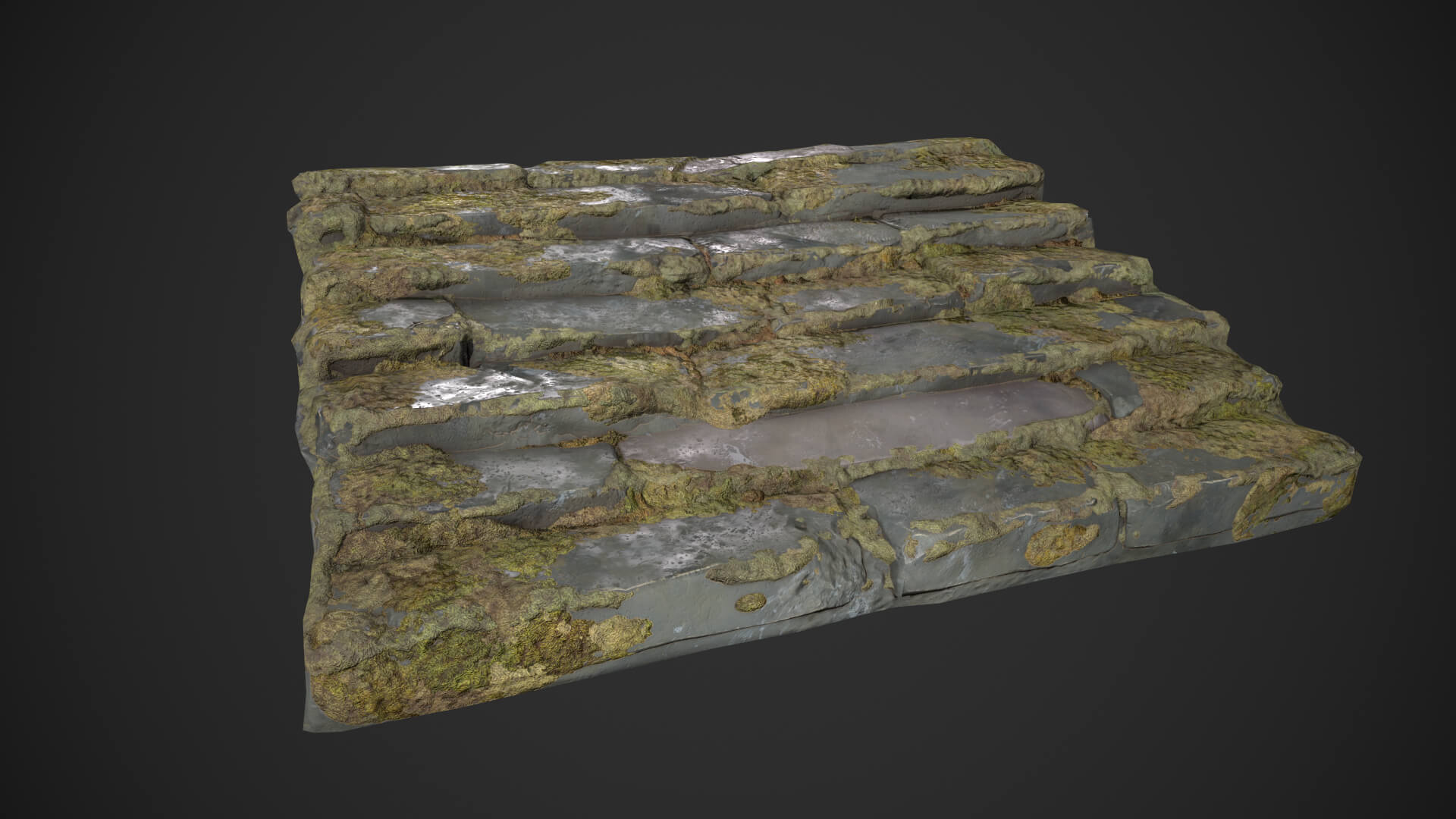 Ruined Stairs - 3D Model by yn-delmund