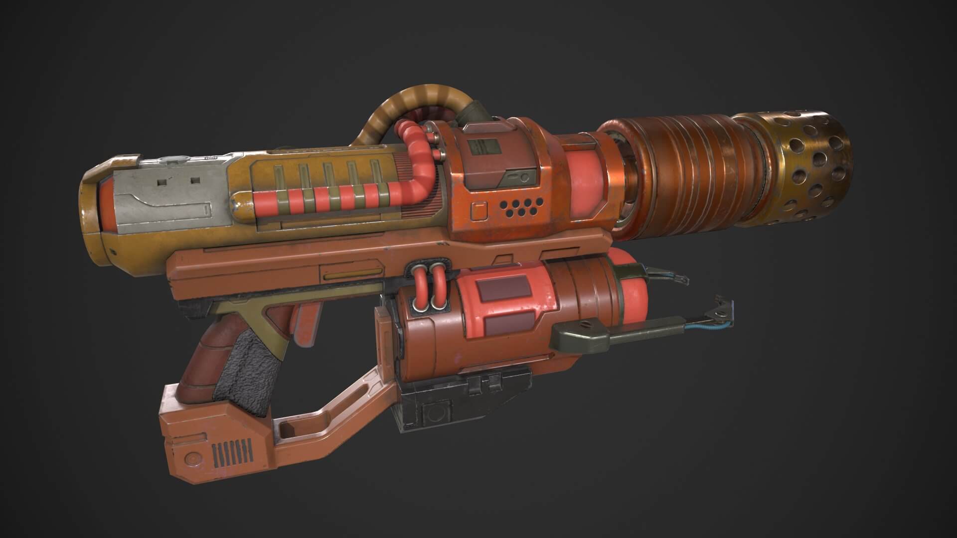 Sci-Fi Flamethrower 3D Model by yn-delmund