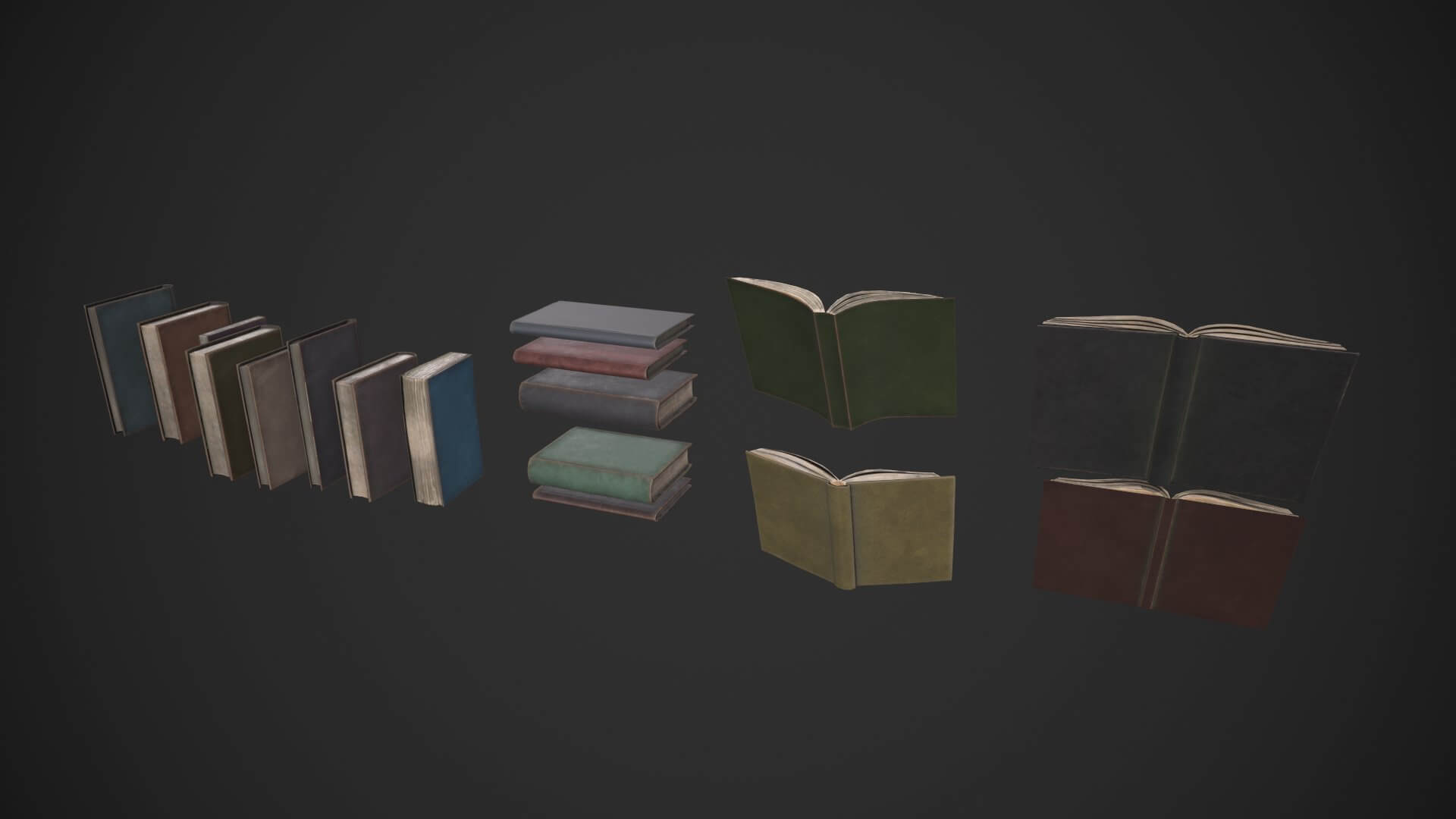 Set of Books - 3D Model by yn-delmund
