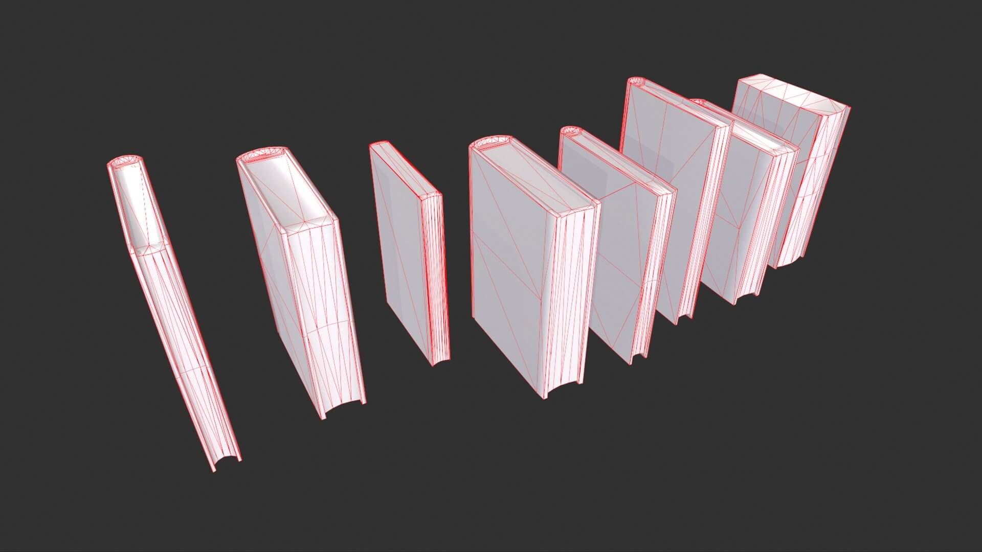 Set of Books - 3D Model by yn-delmund