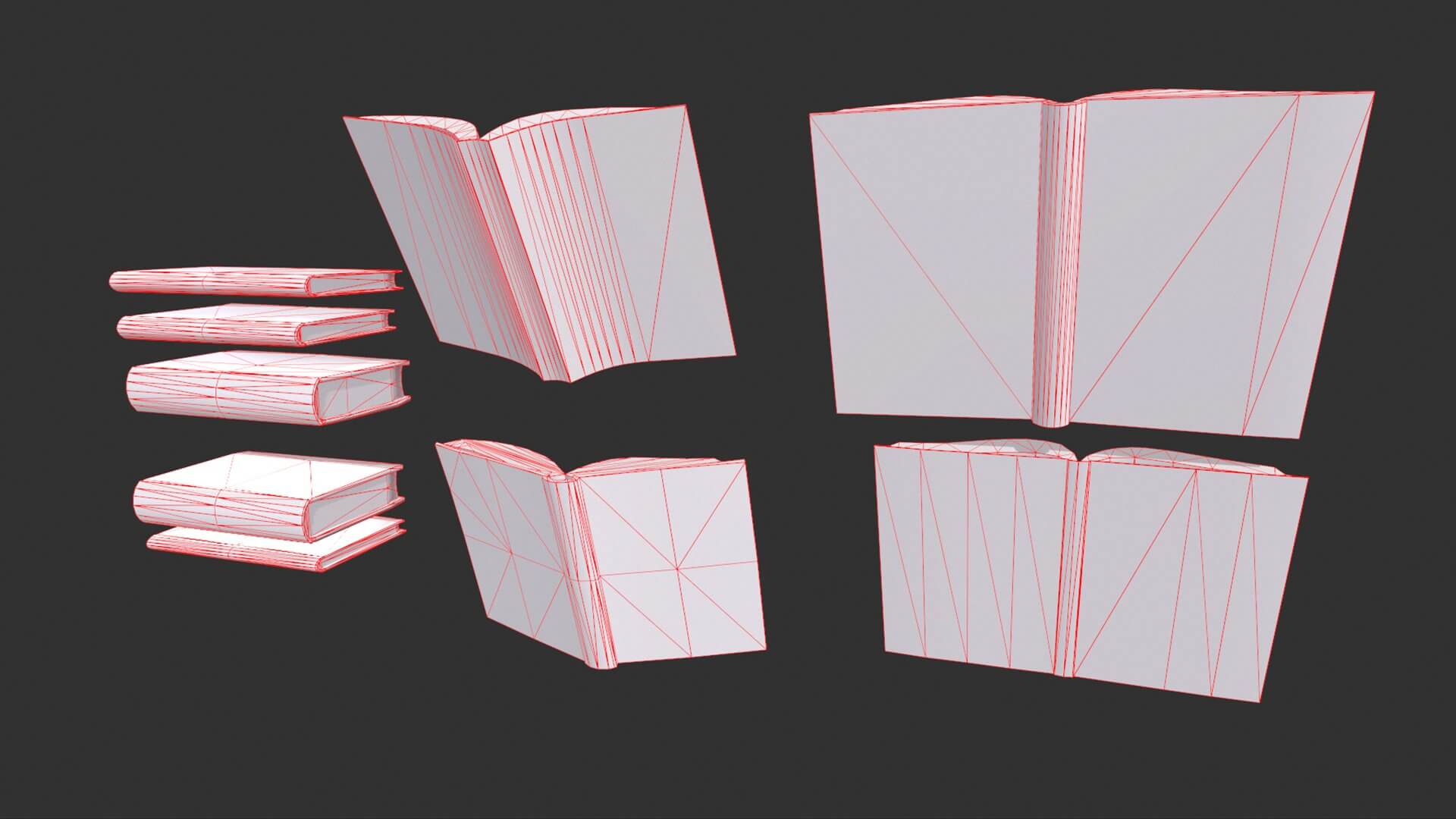 Set of Books - 3D Model by yn-delmund