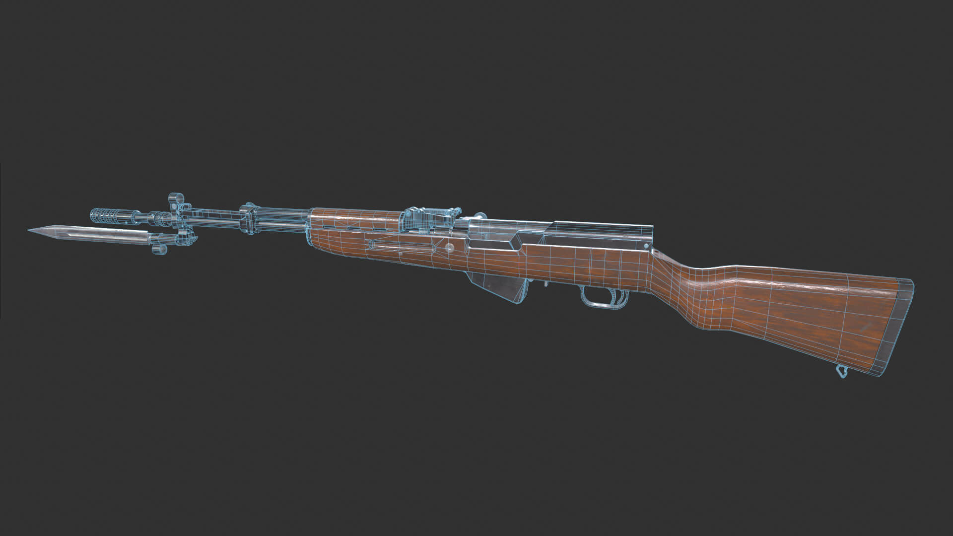 SKS Rifle - 3D Model by yn-delmund
