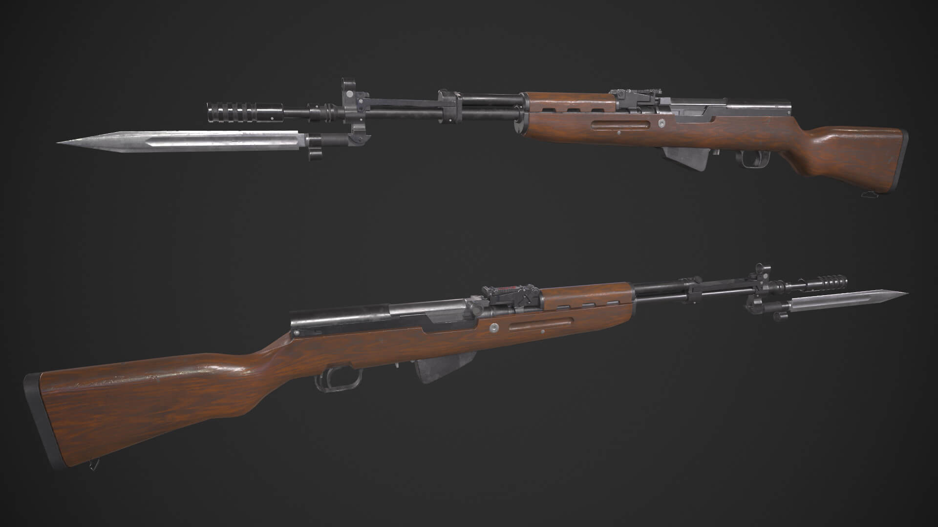 SKS Rifle - 3D Model by yn-delmund