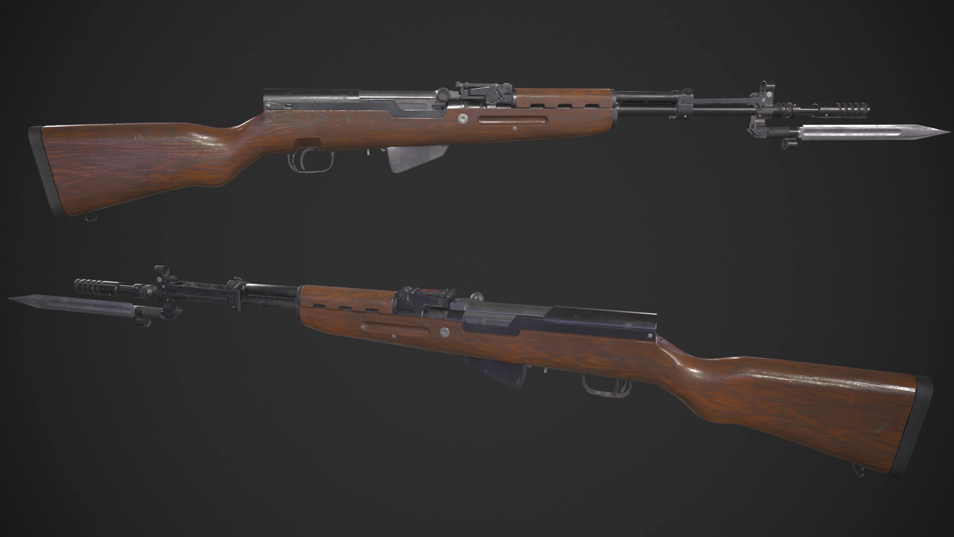 SKS Rifle - 3D Model by yn-delmund