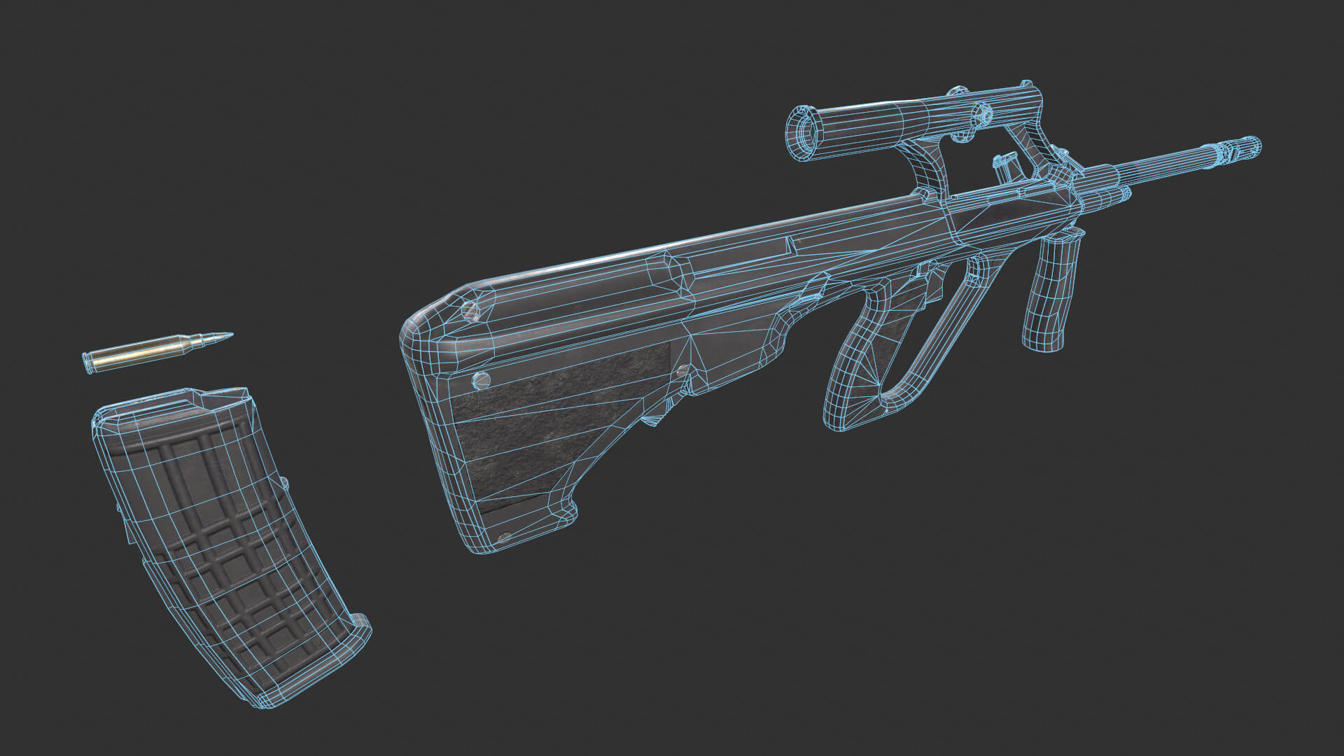 Steyr Aug Rifle - 3D Model by yn-delmund