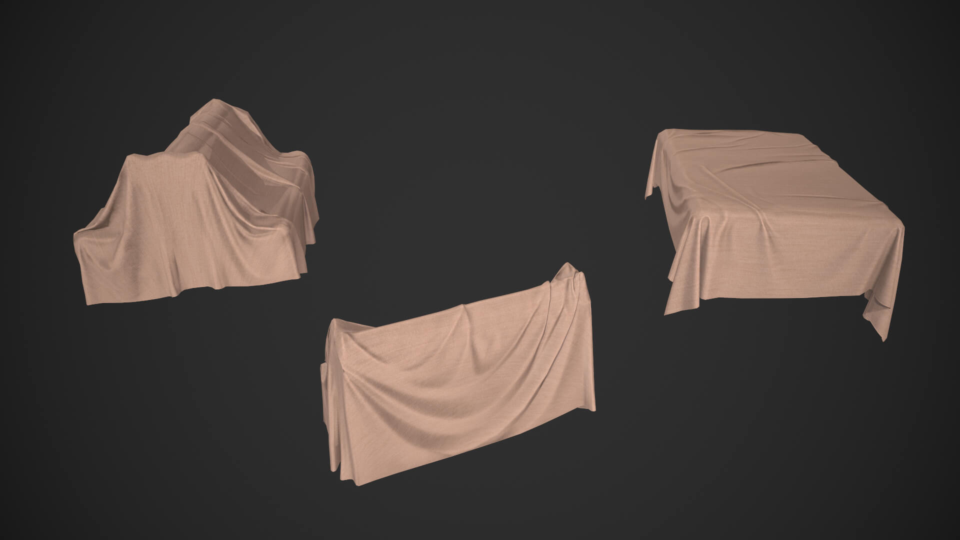Table Cloth Drapery - 3D Model by yn-delmund
