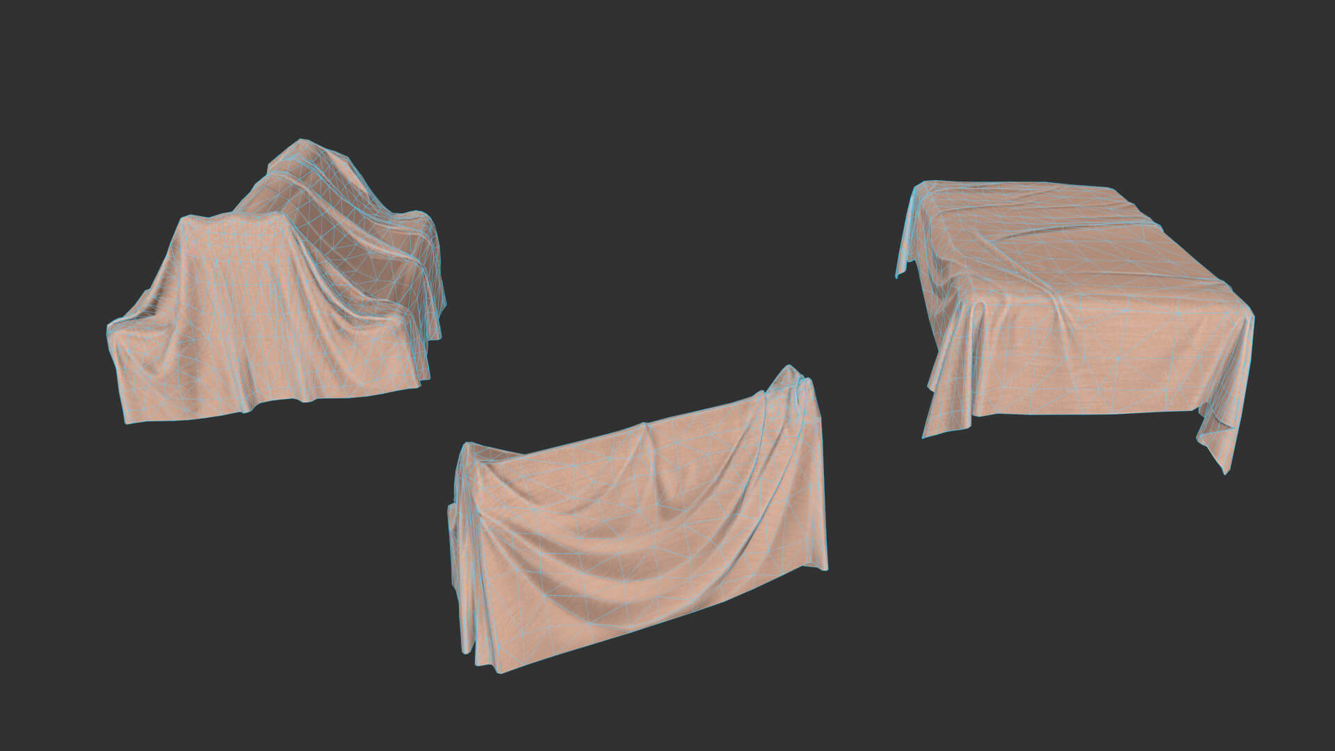 Table Cloth Drapery - 3D Model by yn-delmund