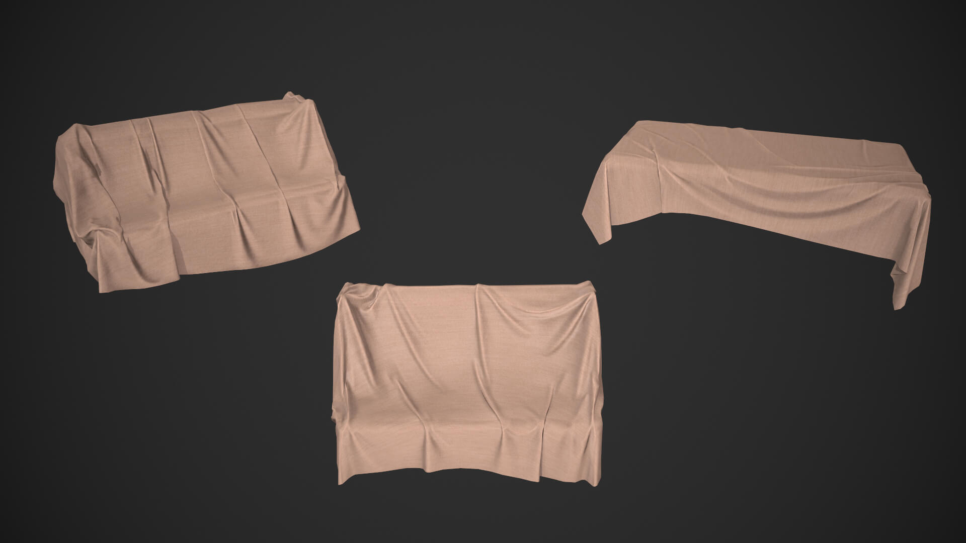 Table Cloth Drapery - 3D Model by yn-delmund