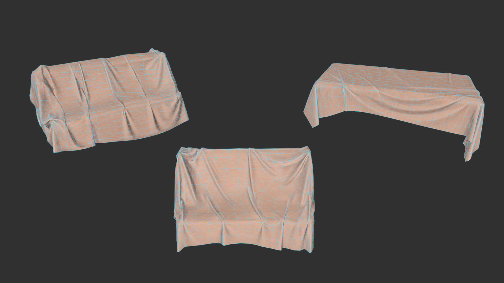 Table Cloth Drapery - 3D Model by yn-delmund