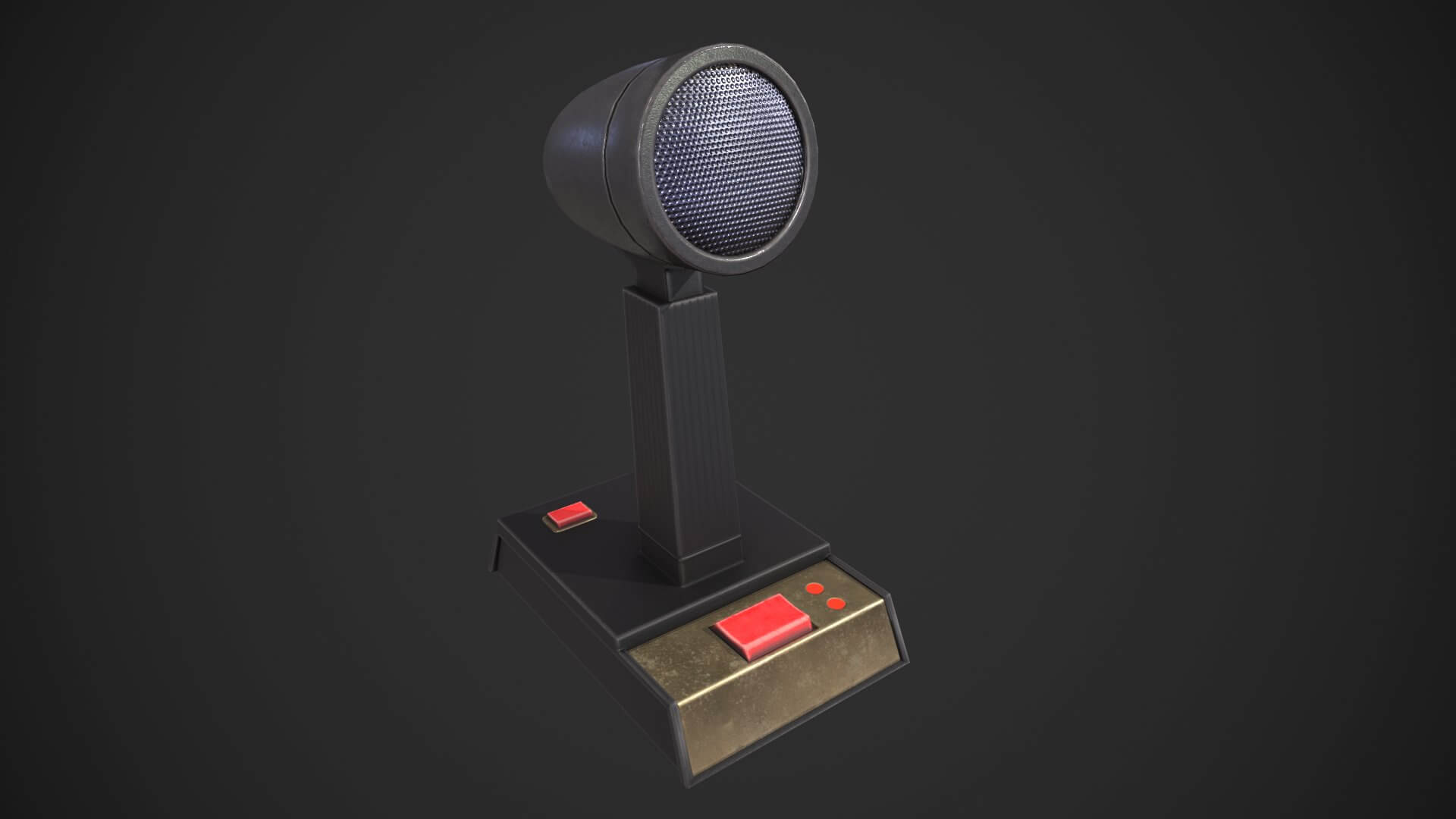 Vintage Radio Microphone - 3D Model by yn-delmund
