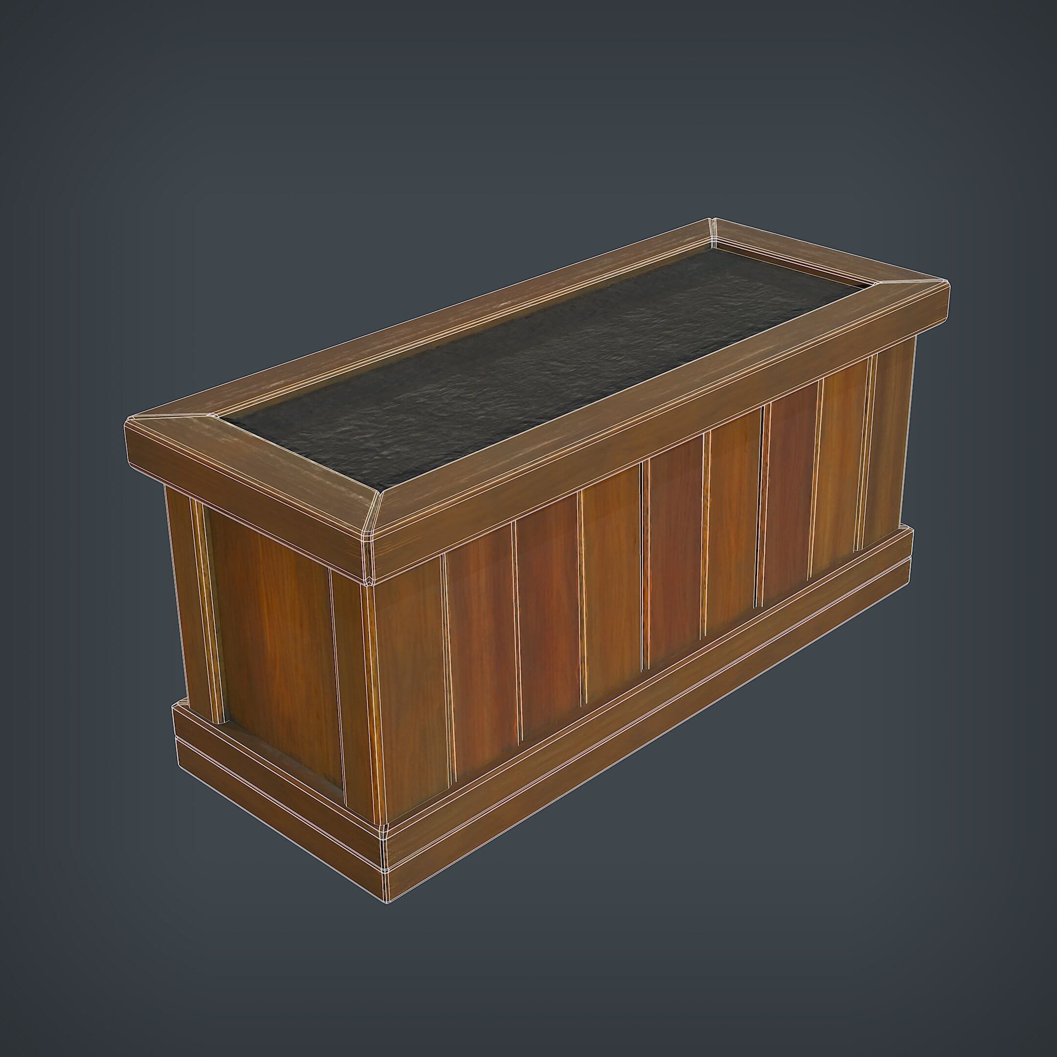 Wooden Planter - 3D Model by yn-delmund
