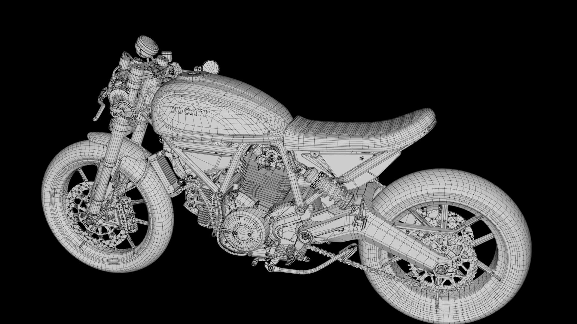 Ducati Scrambler Bike - 3D Model by yousaf