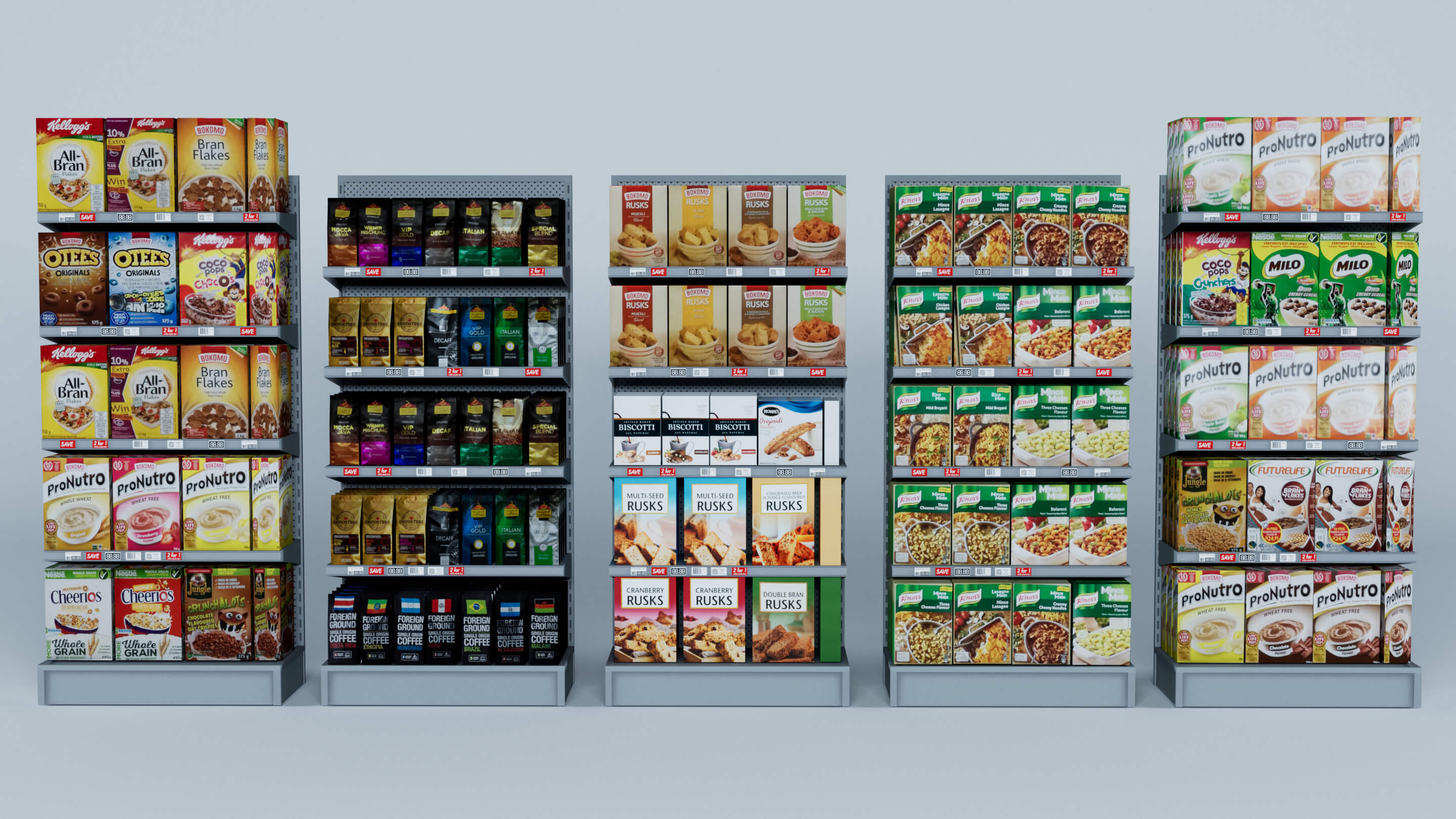 Supermarket Shelving - 3D Model by yousaf