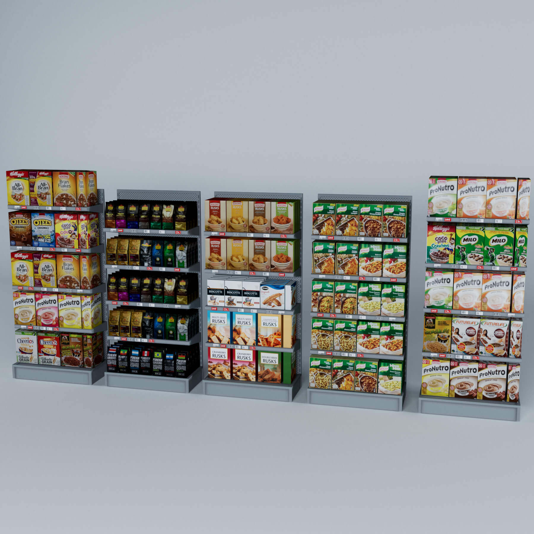 Supermarket Shelving - 3D Model by yousaf