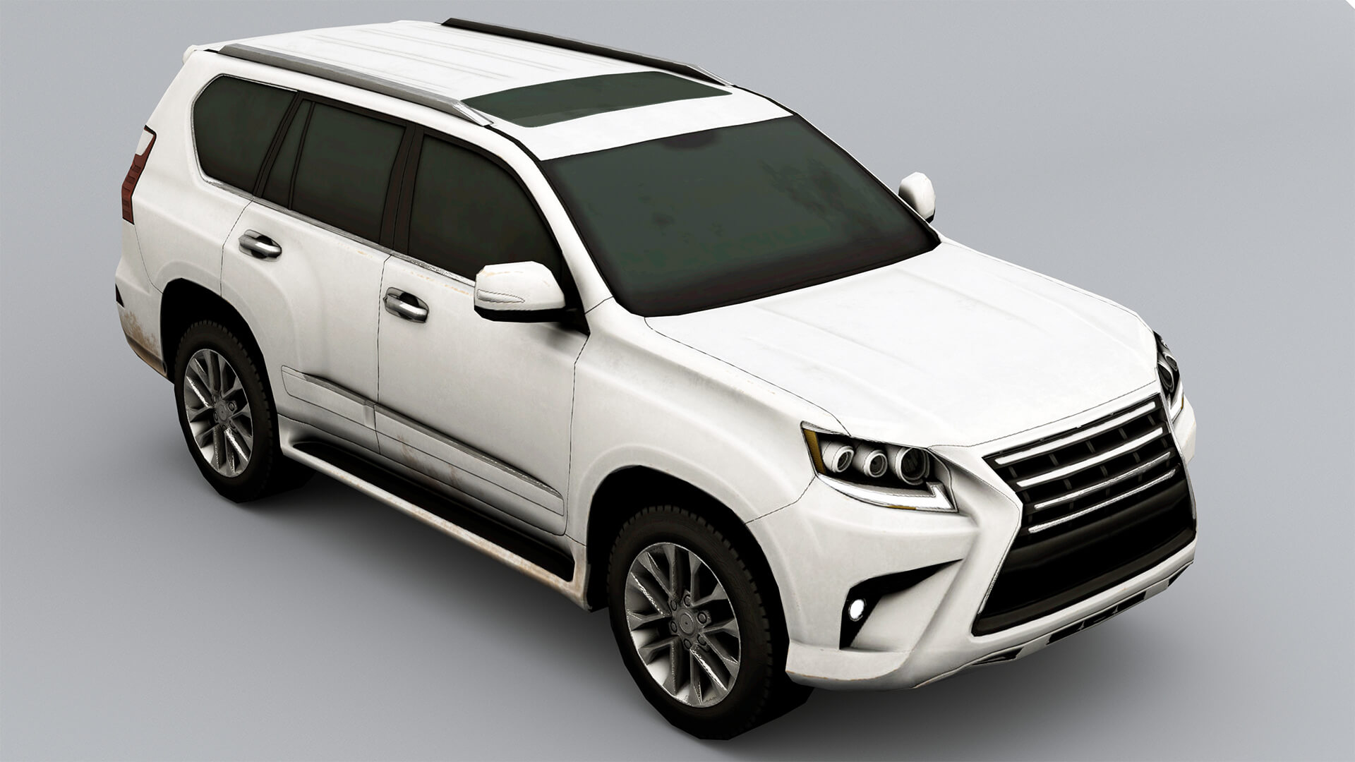 White SUV Car - 3D Model by yousaf