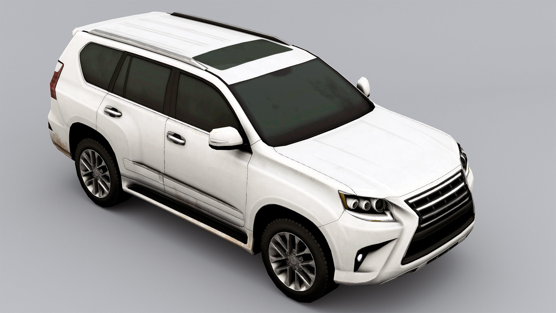 White SUV Car - 3D Model by yousaf