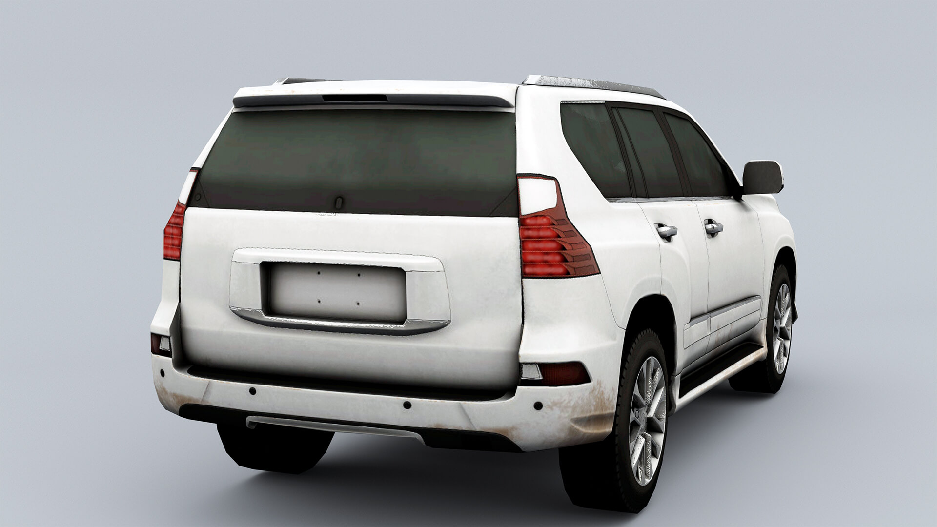 White SUV Car - 3D Model by yousaf