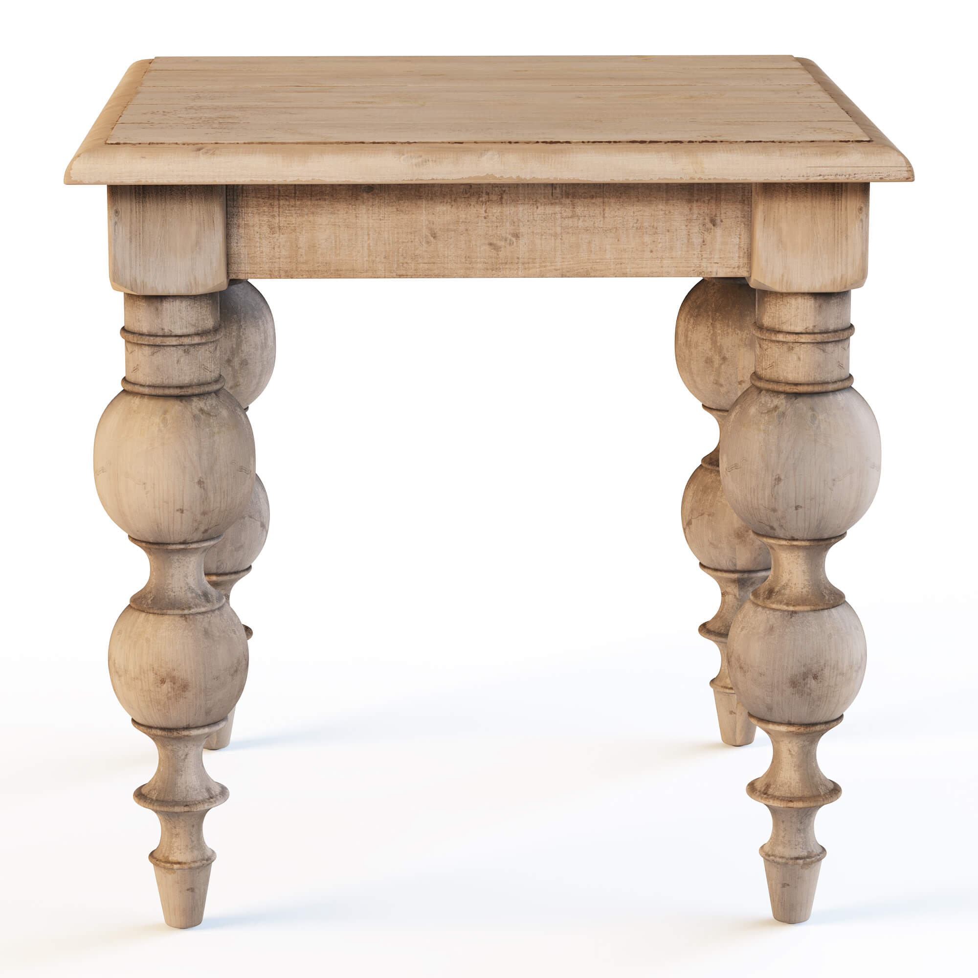 Bander Square Reclaimed Wood End Table - 3D Model by Yousee_Studio