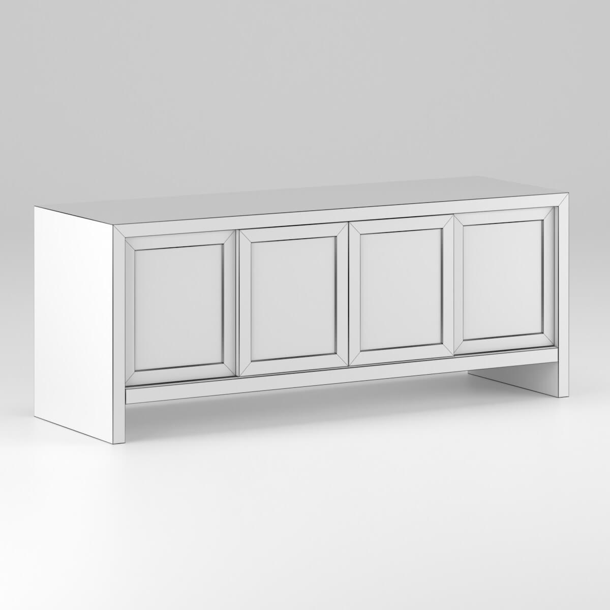 Blue Low Poly Wooden Commode - 3D Model by Yousee_Studio