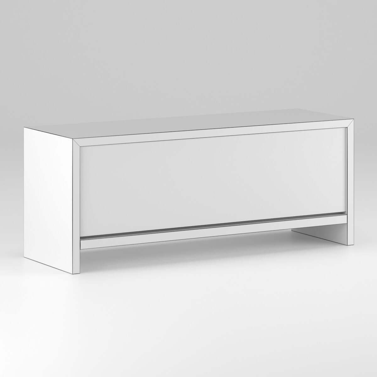 Blue Low Poly Wooden Commode - 3D Model by Yousee_Studio