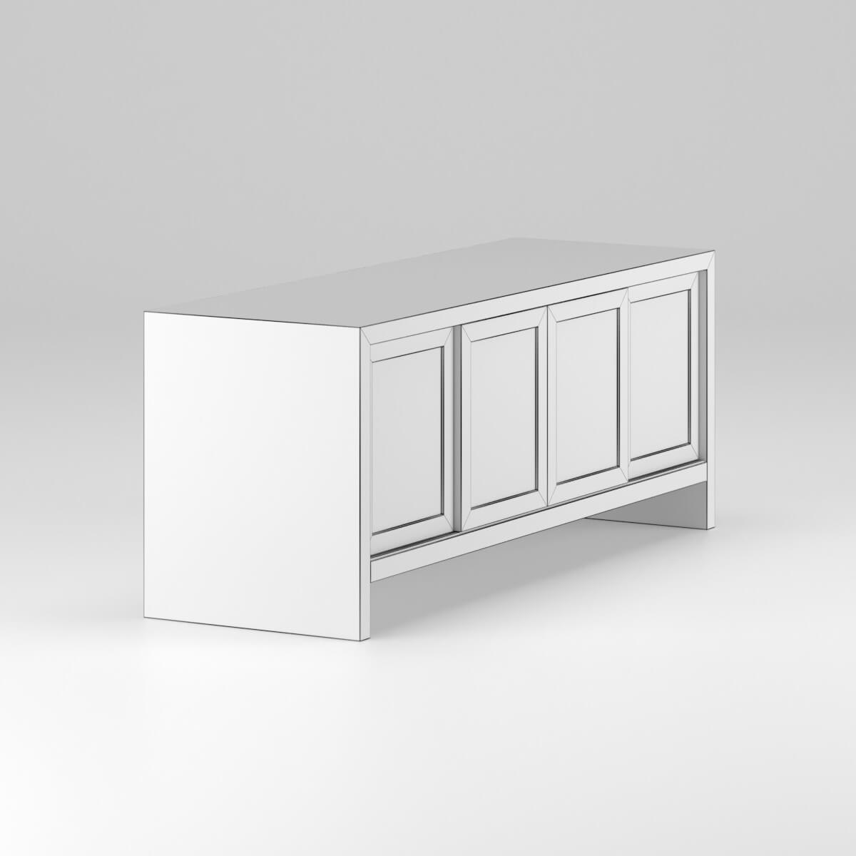 Blue Low Poly Wooden Commode - 3D Model by Yousee_Studio