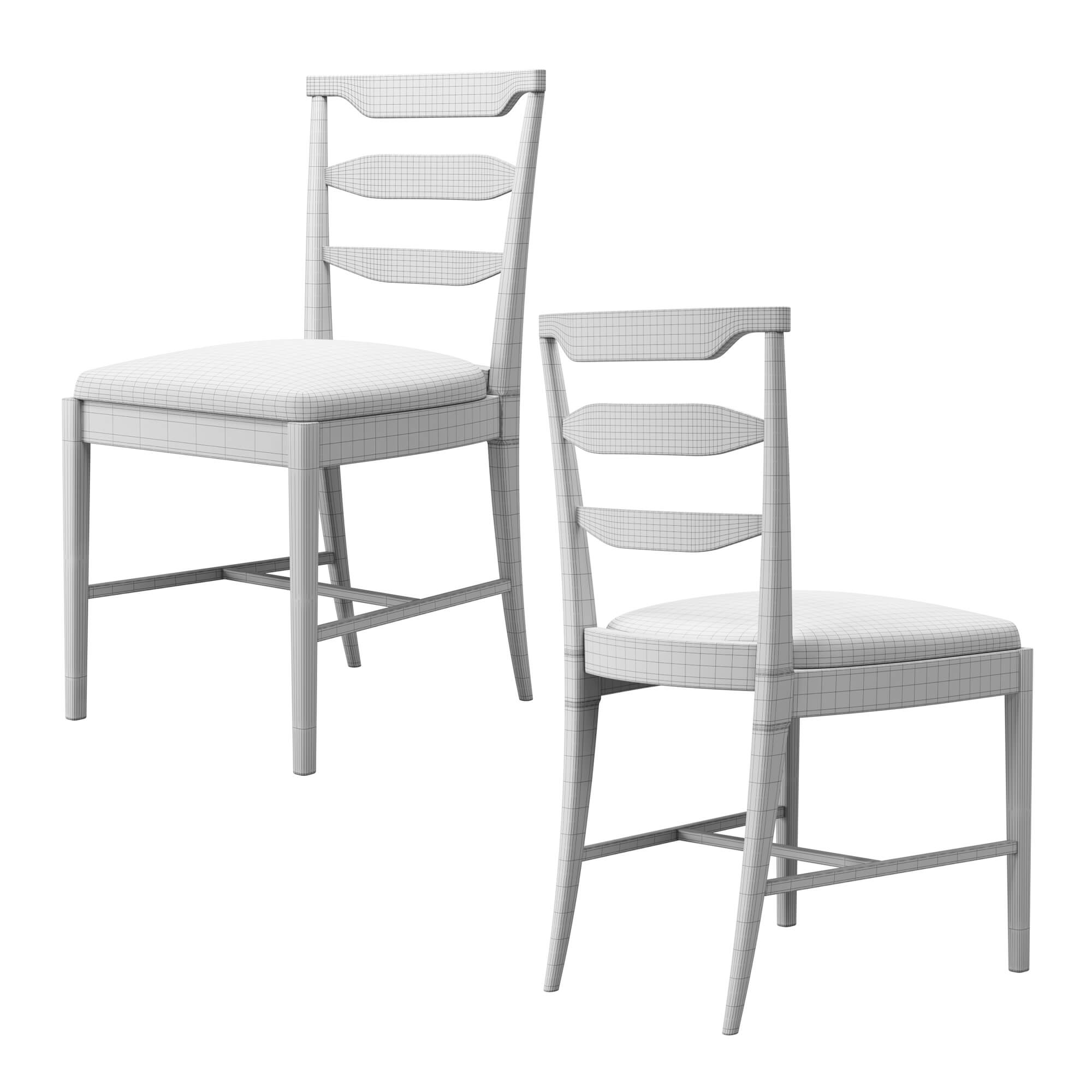 Chair With Square Back - 3D Model by Yousee_Studio