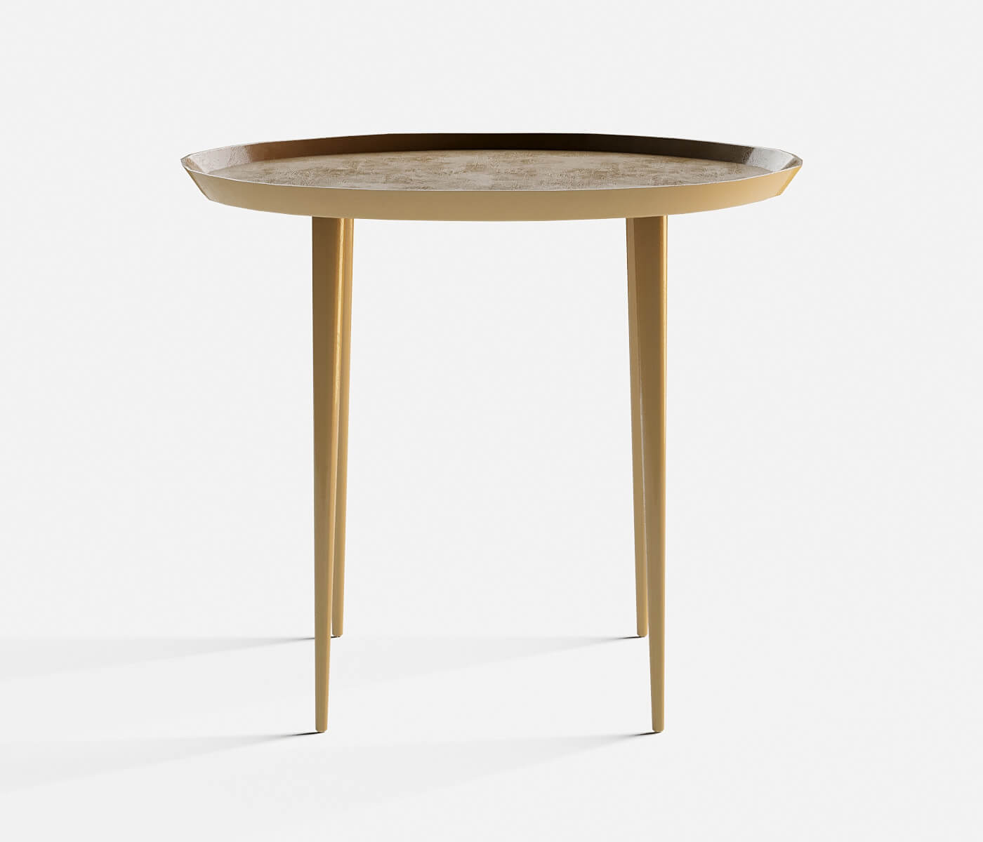 Oval Gold Low Poly Table - 3D Model by Yousee_Studio