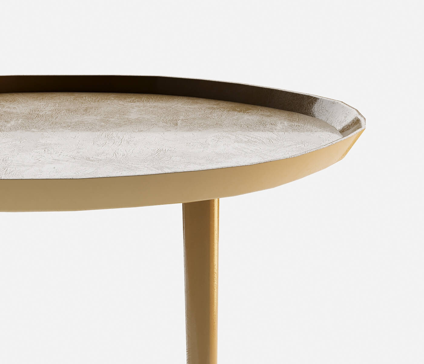 Oval Gold Low Poly Table - 3D Model by Yousee_Studio