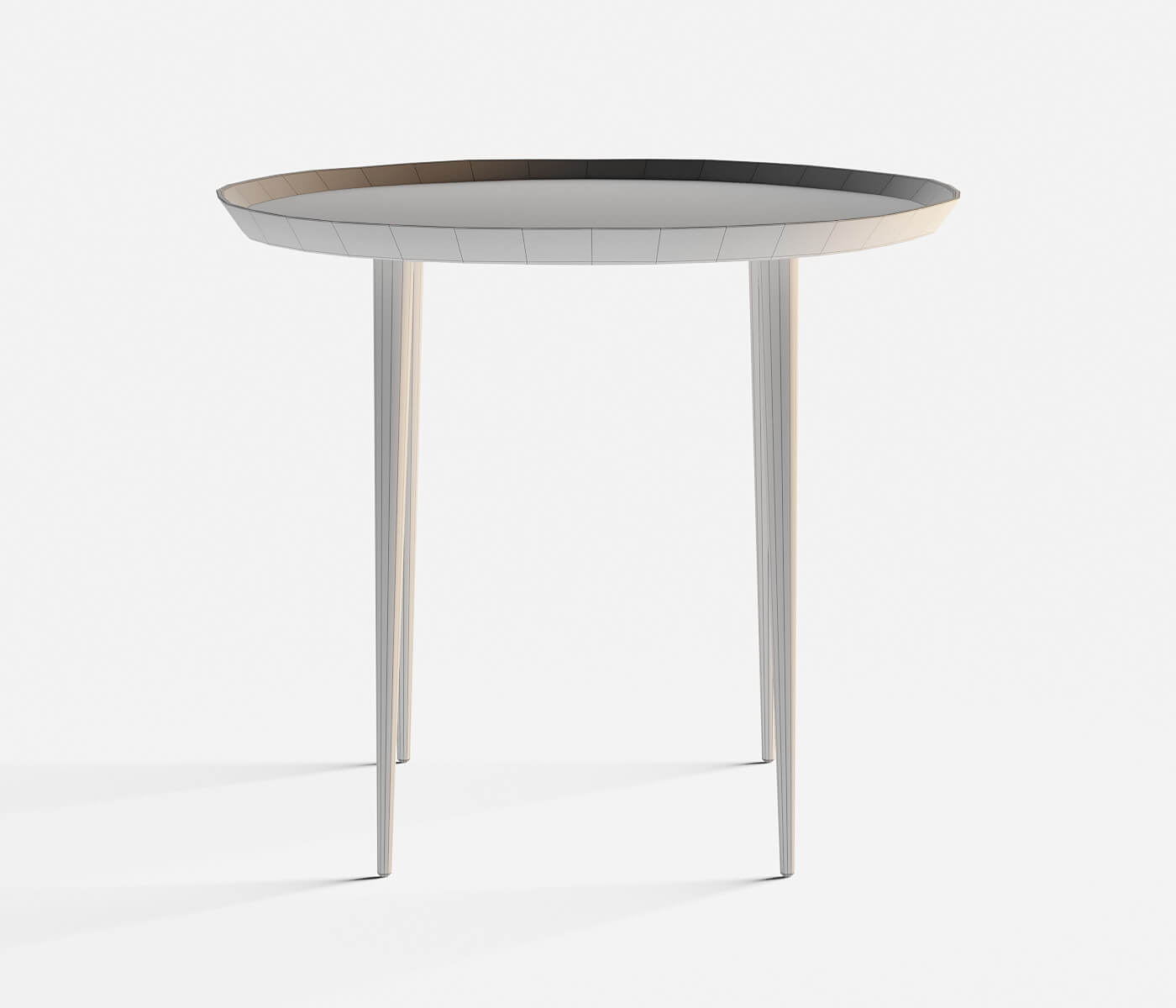 Oval Gold Low Poly Table - 3D Model by Yousee_Studio