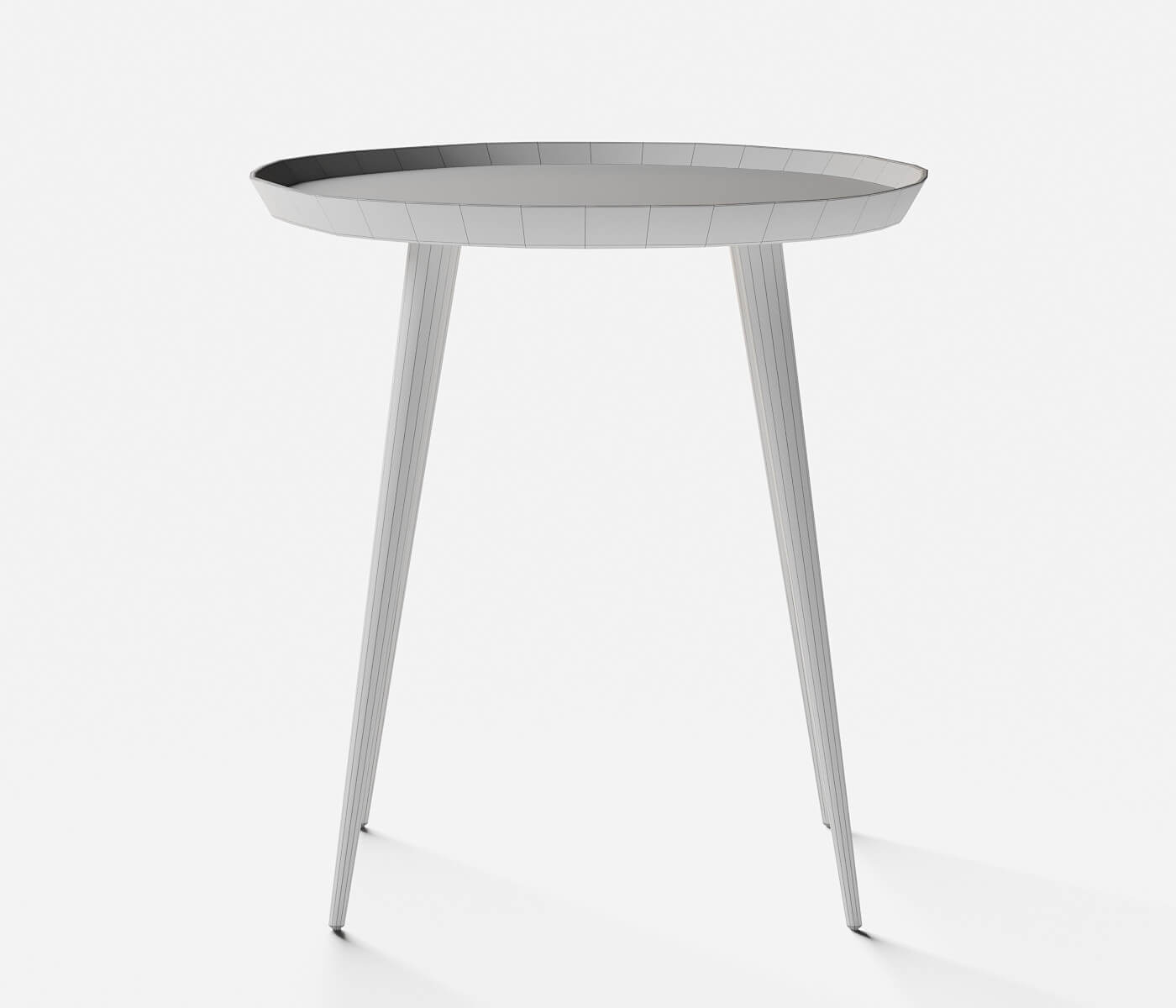 Oval Gold Low Poly Table - 3D Model by Yousee_Studio