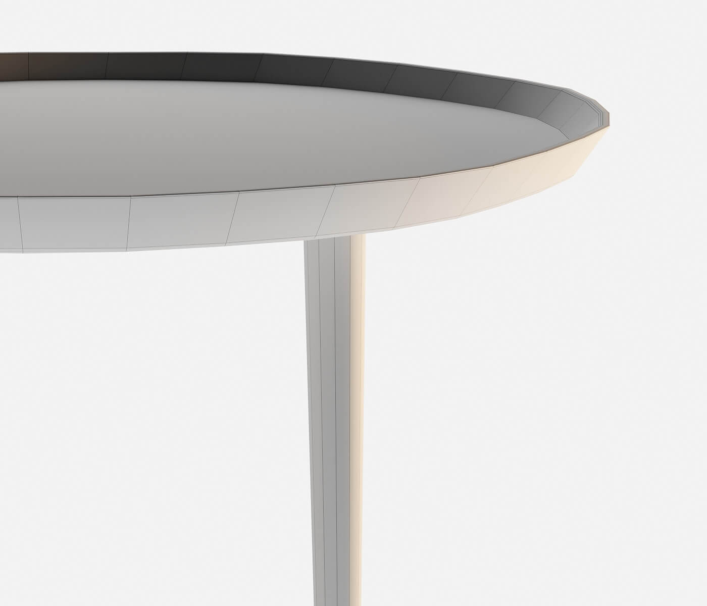 Oval Gold Low Poly Table - 3D Model by Yousee_Studio