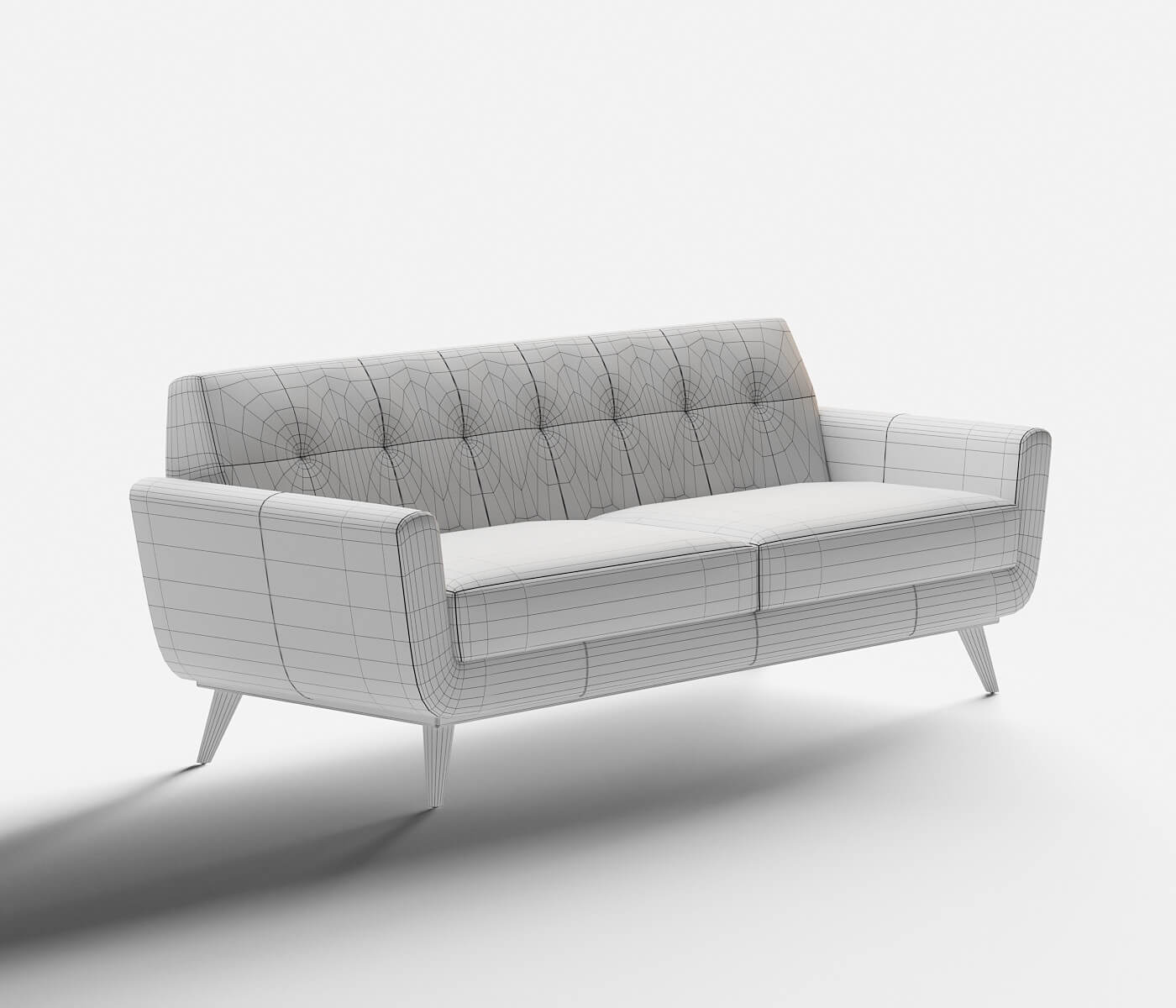 Sofa Leather Blue - 3D Model by Yousee_Studio